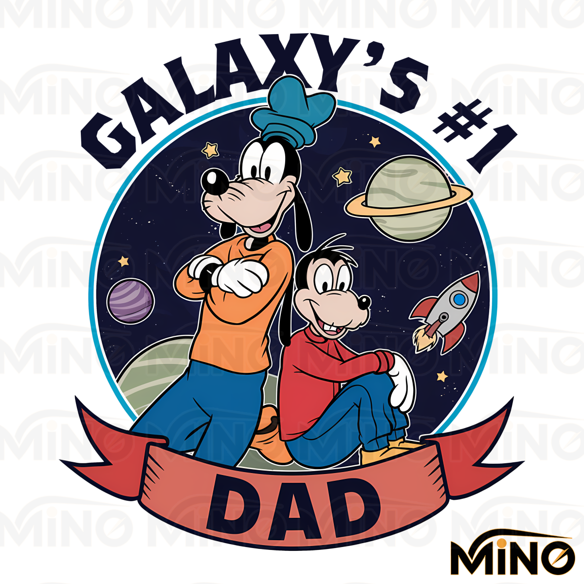 Galaxys Dad Disney Goofy And Max PNG Digital Download Files | Inspire ...