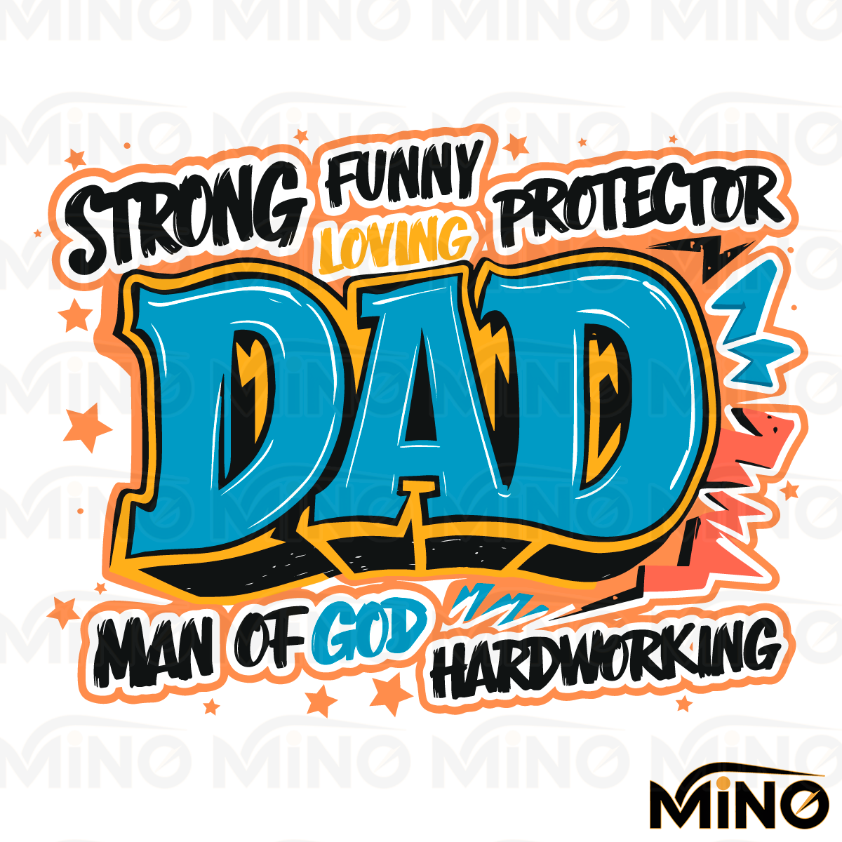 Happy Fathers Day Protector Dad SVG Digital Download Files | Inspire Uplift
