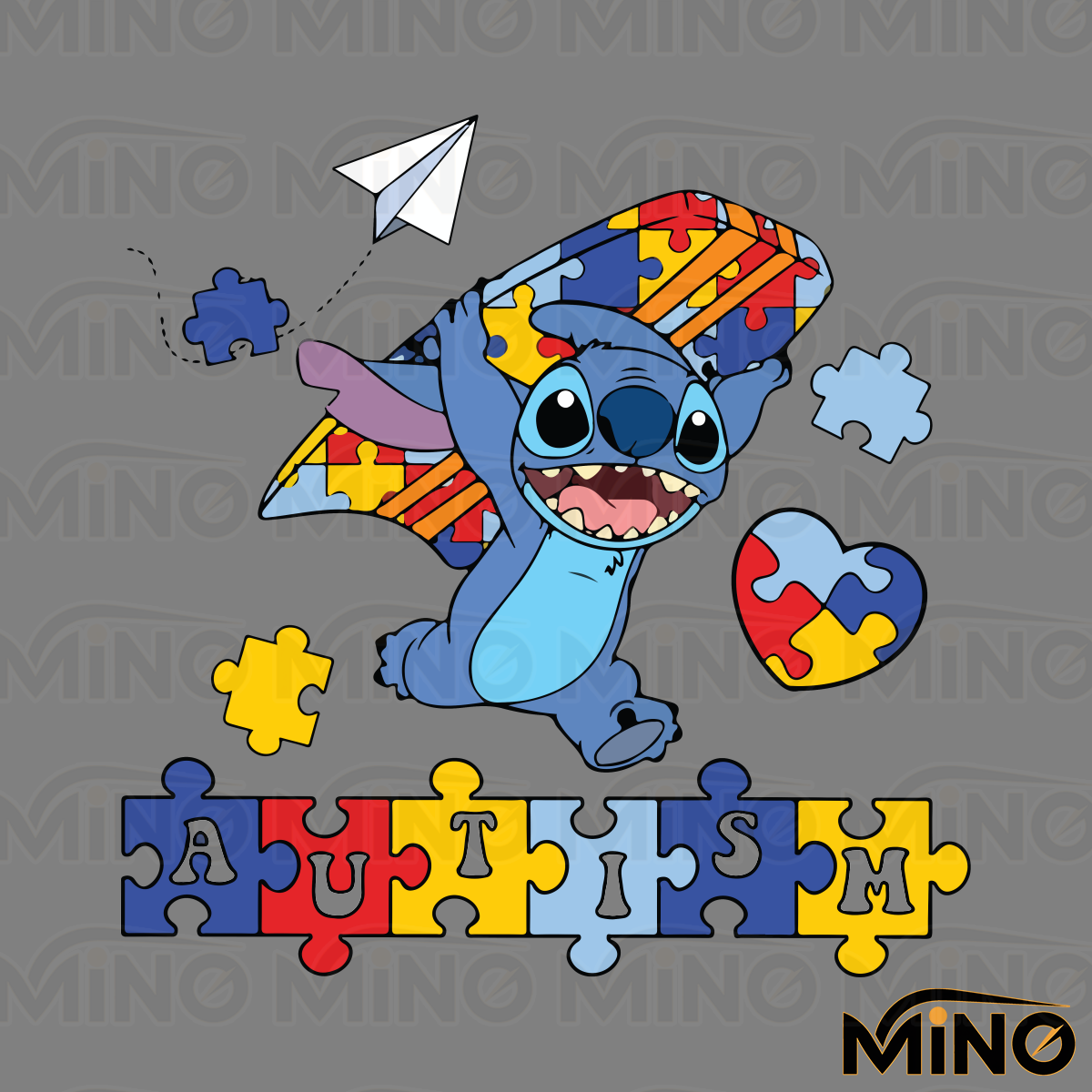Funny Stitch Autism Puzzle Pieces PNG Digital Download Files | Inspire ...