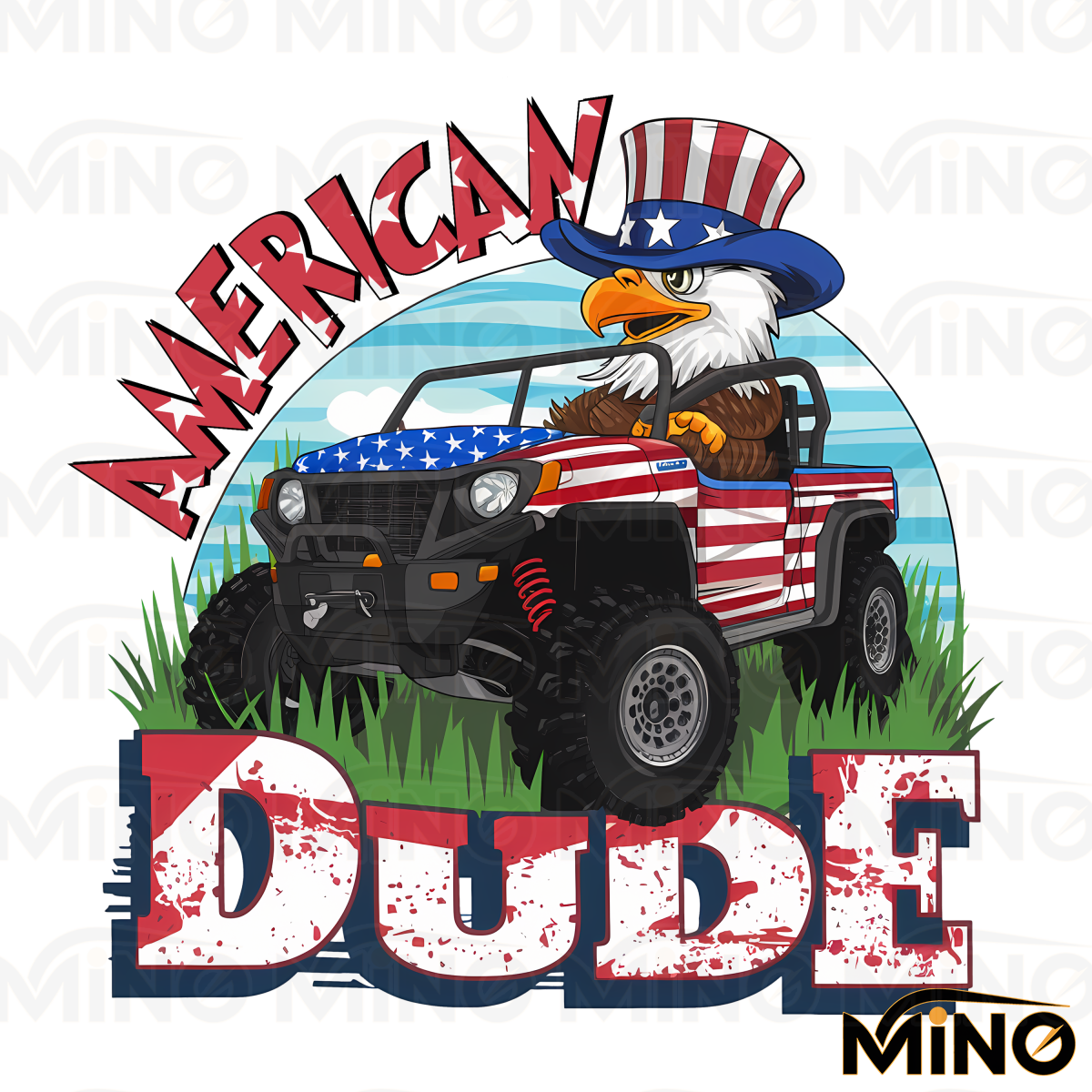 American Dude Eagle USA Flag PNG Digital Download Files | Inspire Uplift