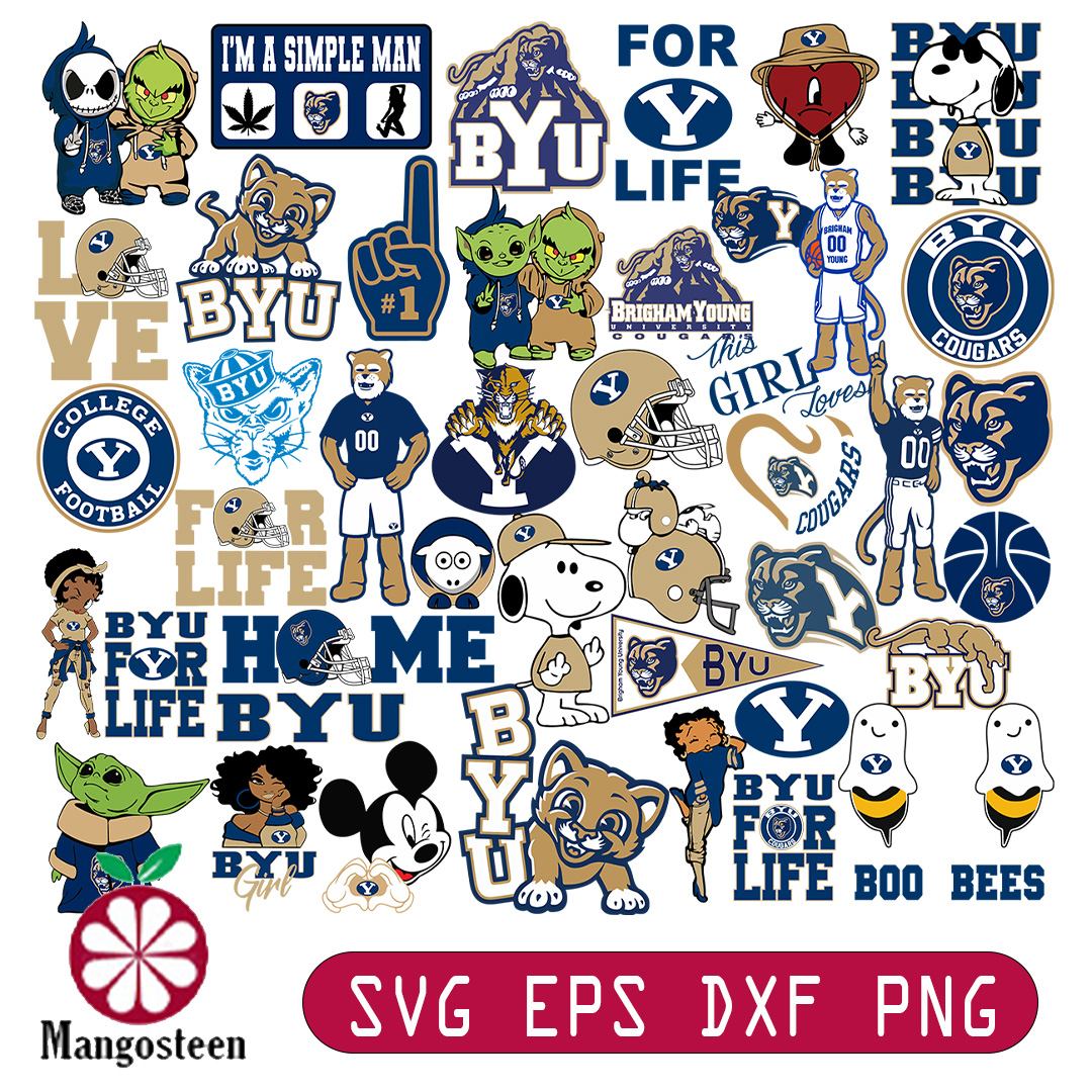 BYU Cougars Bundle Svg, Sport Svg, Cougars Svg, BYU Svg, Dig | Inspire ...