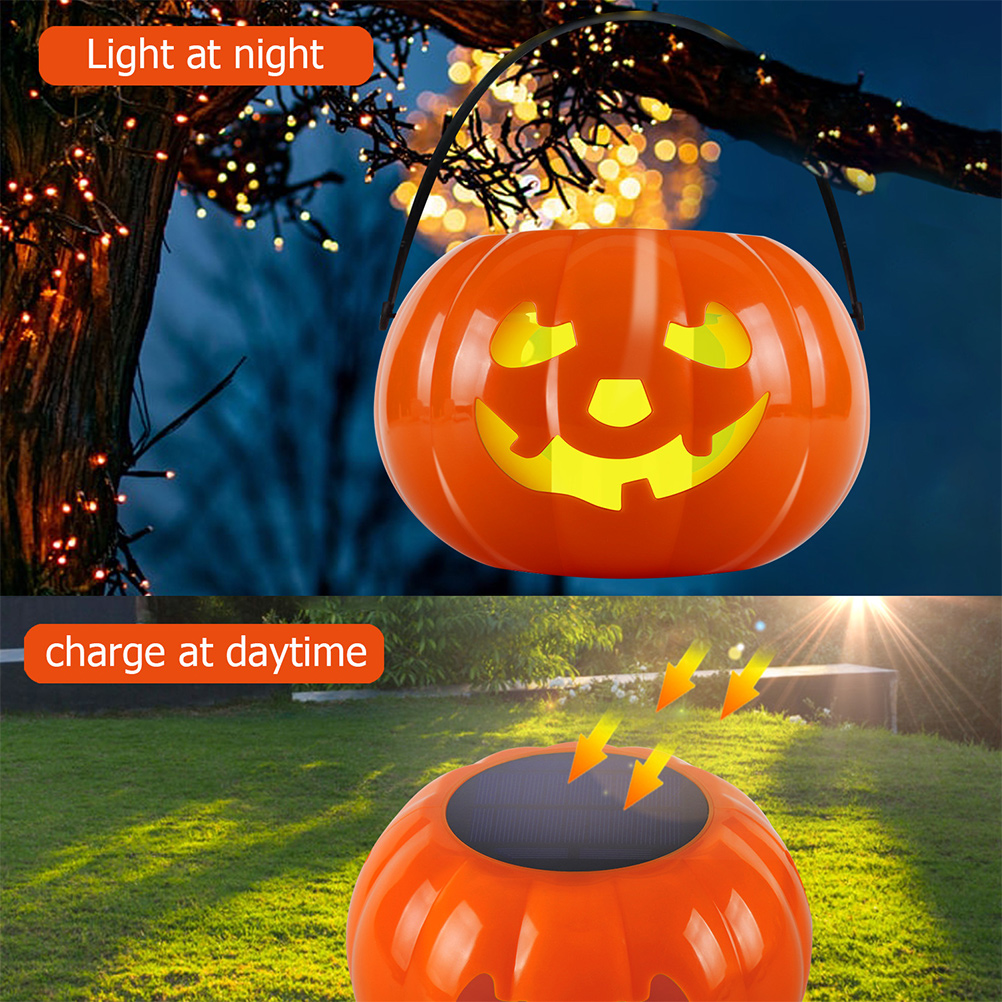 Solar Pumpkin Lantern Outdoor Garden LED Halloween Light | Inspire Uplift