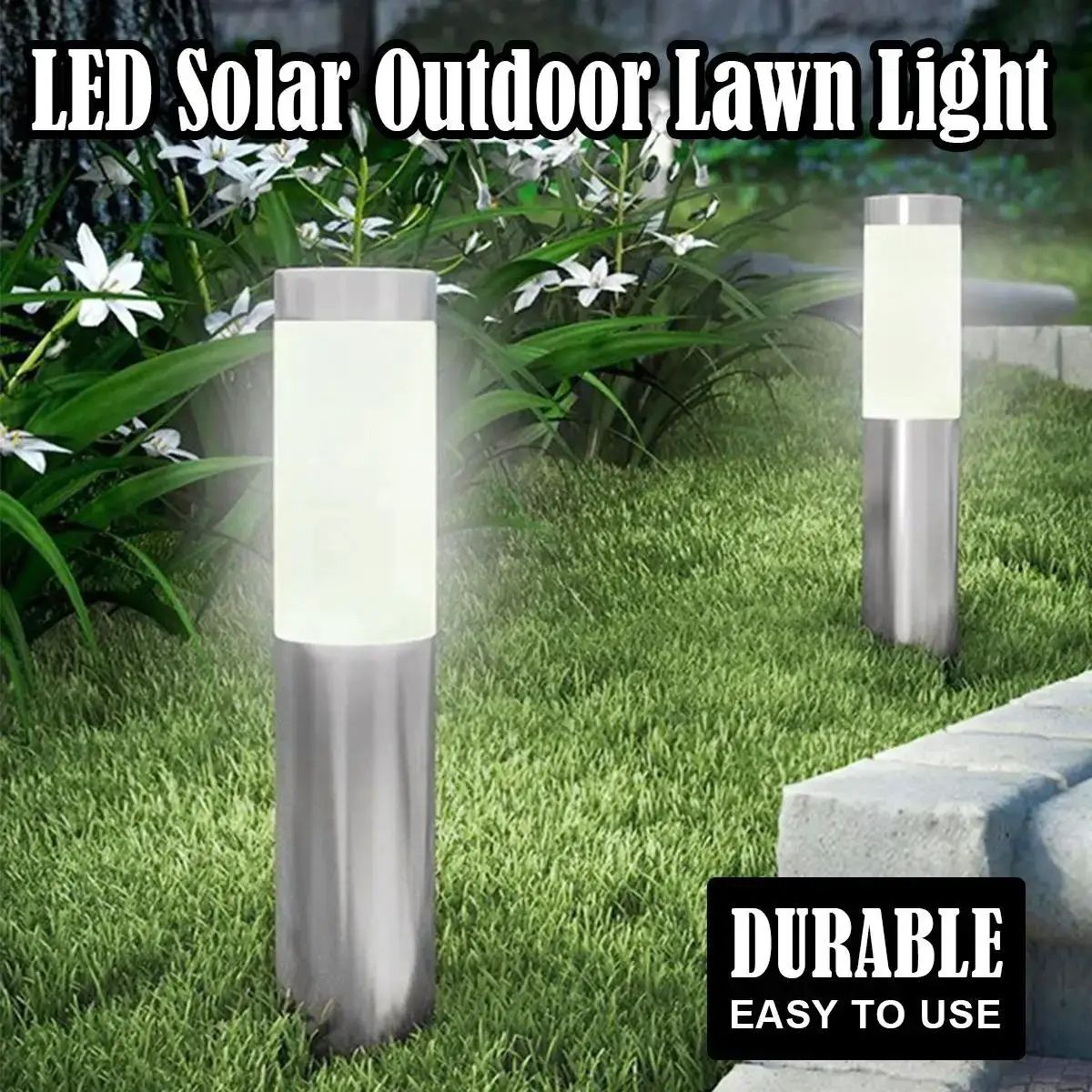 Cylindrical Garden Solar Light Outdoor Waterproof Lamp | Inspire Uplift