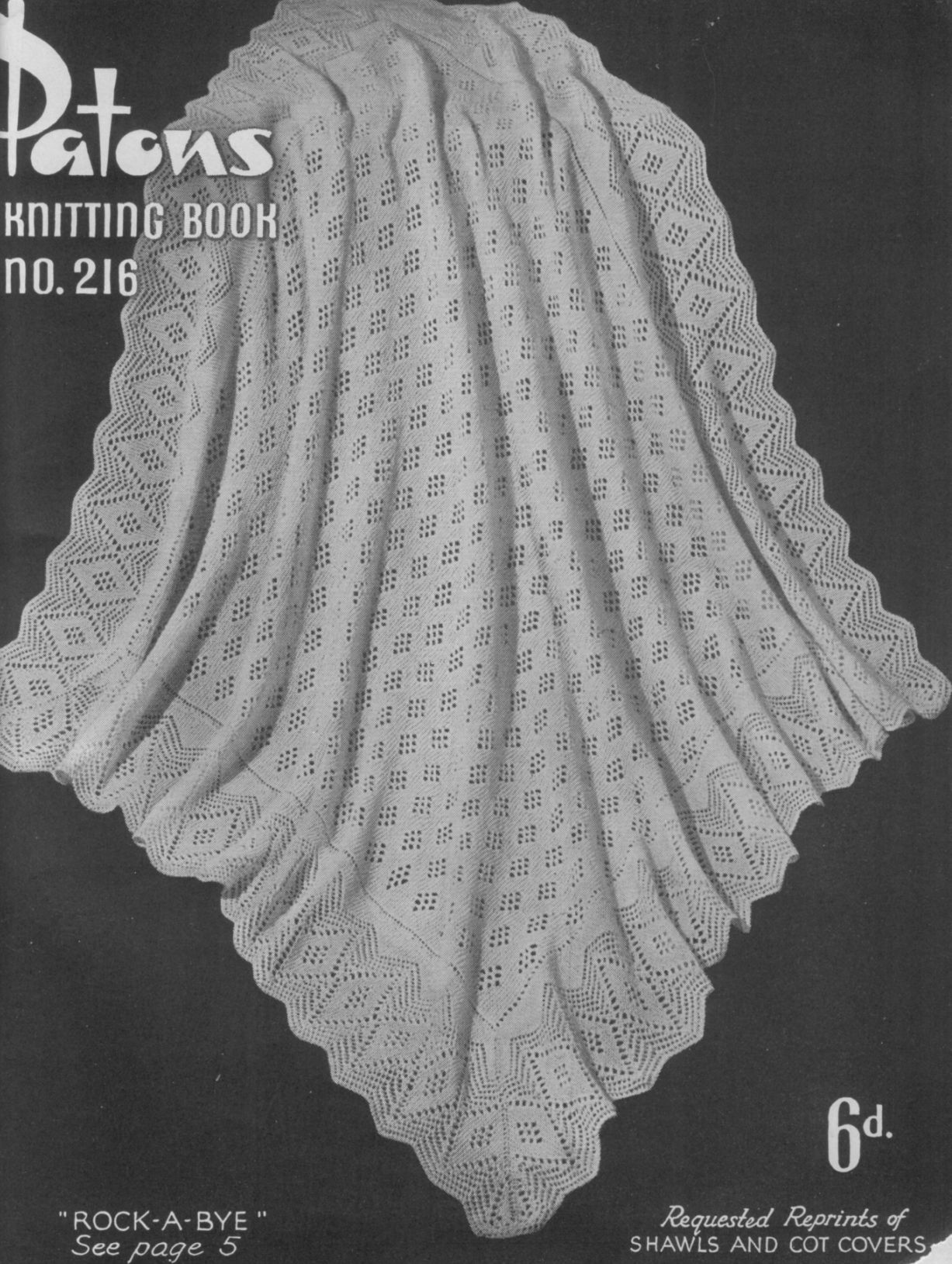 Vintage Shawl and Cot Covers Knitting Pattern for Baby Paton | Inspire ...