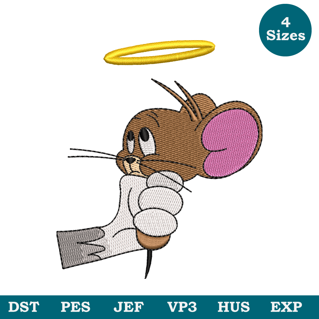 Angel Jerry Machine Embroidery Design File, Tom and Jerry An | Inspire ...