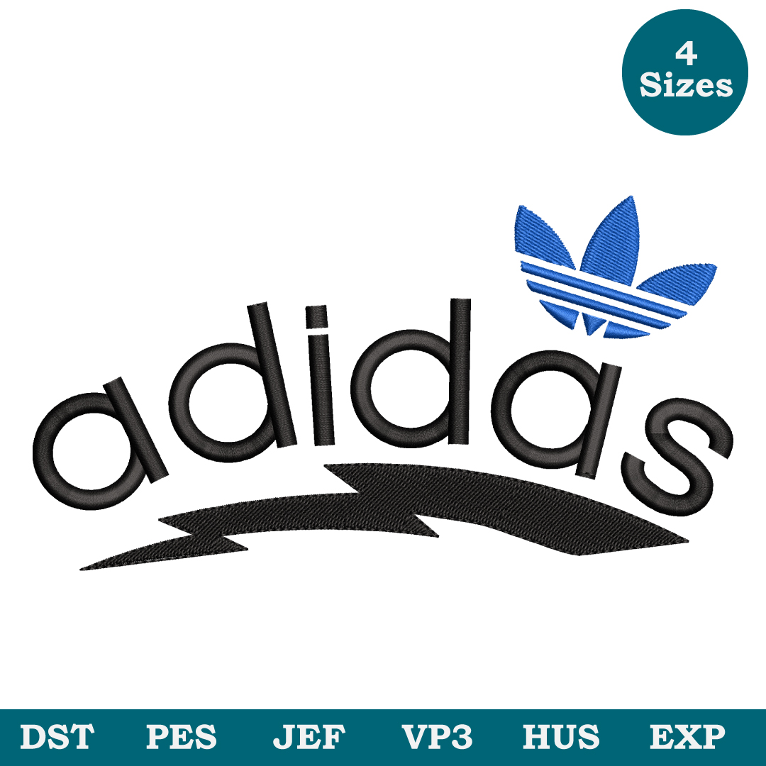 Adidas Logo Embroidery Design 4 Sizes,Brand Logo Machine Emb | Inspire ...