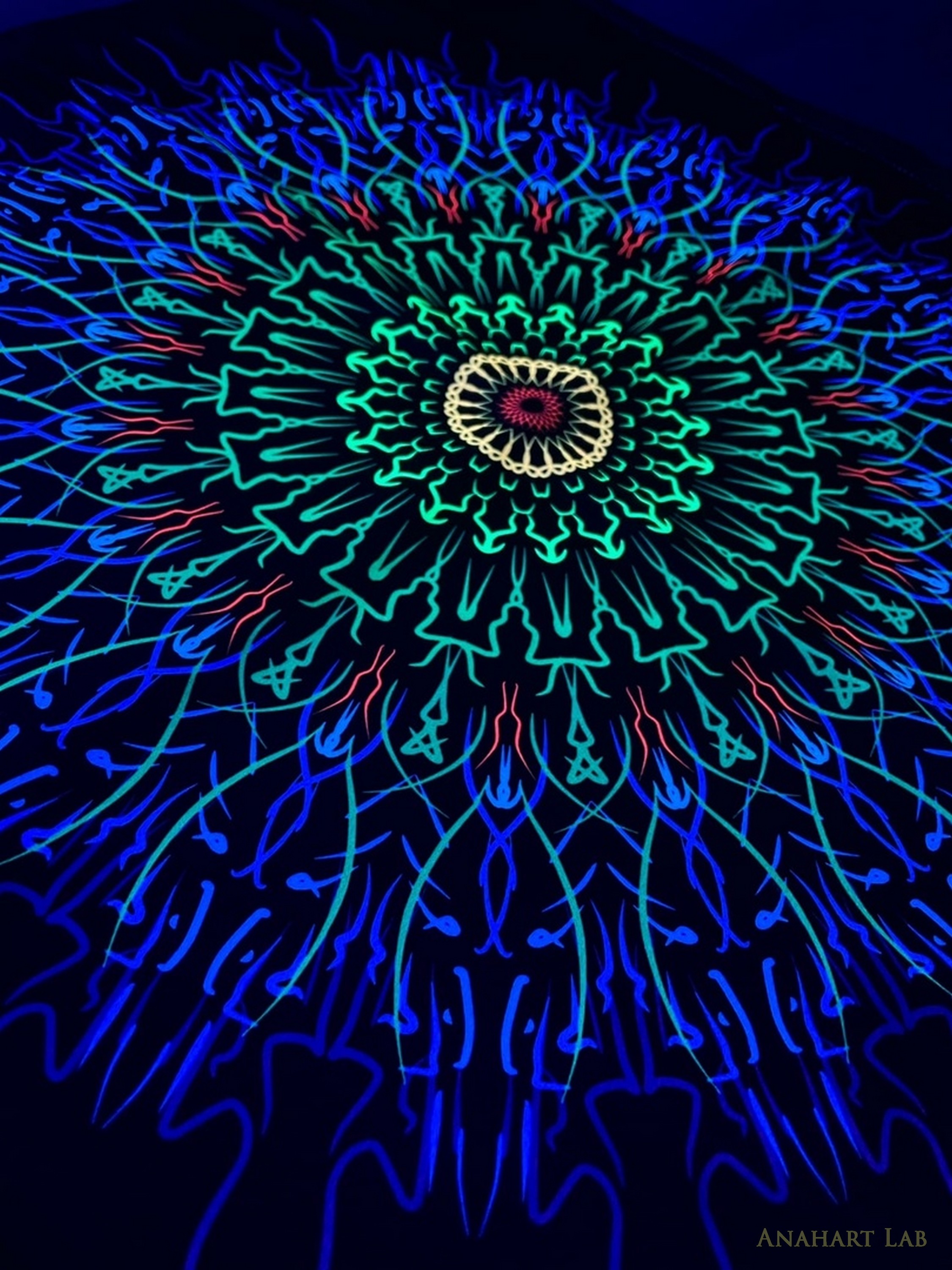 Mystical art "Aztec Maya Mandala" UV active Home decor Shama | Inspire ...