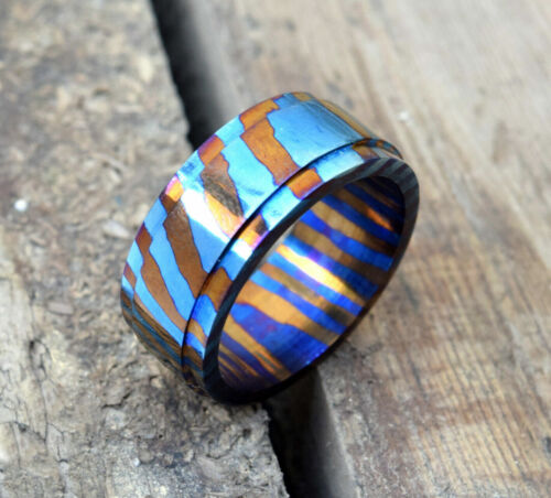 Handmade Titanium Mokuti Timascus Ring - Unique Men's & Wome | Inspire ...