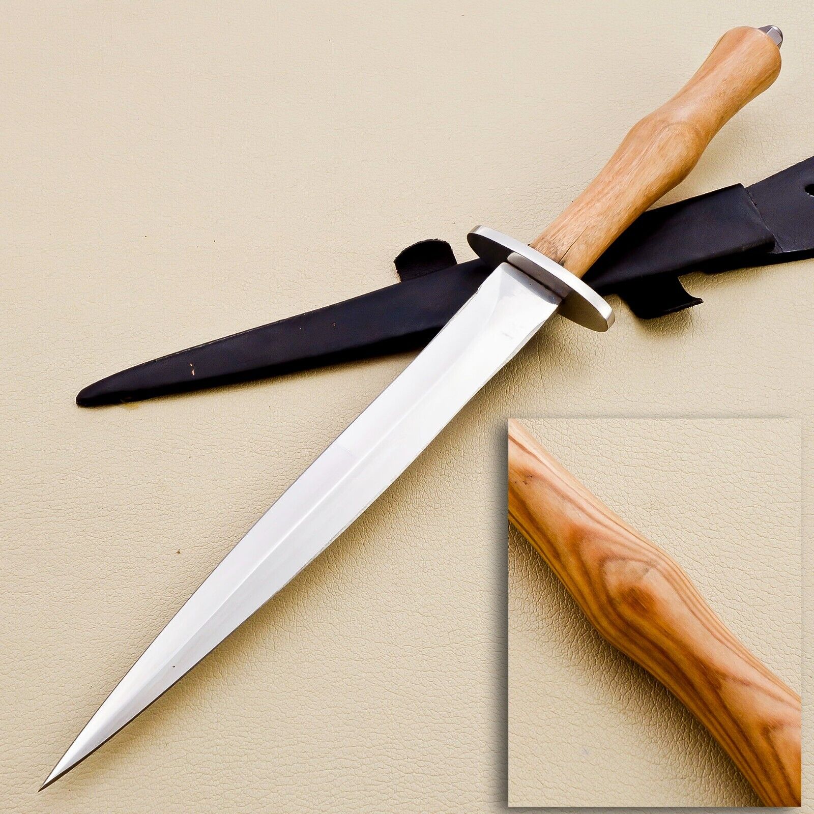 Handmade Steel Hunting Knife with Pakka Wood Handle: The Per | Inspire ...