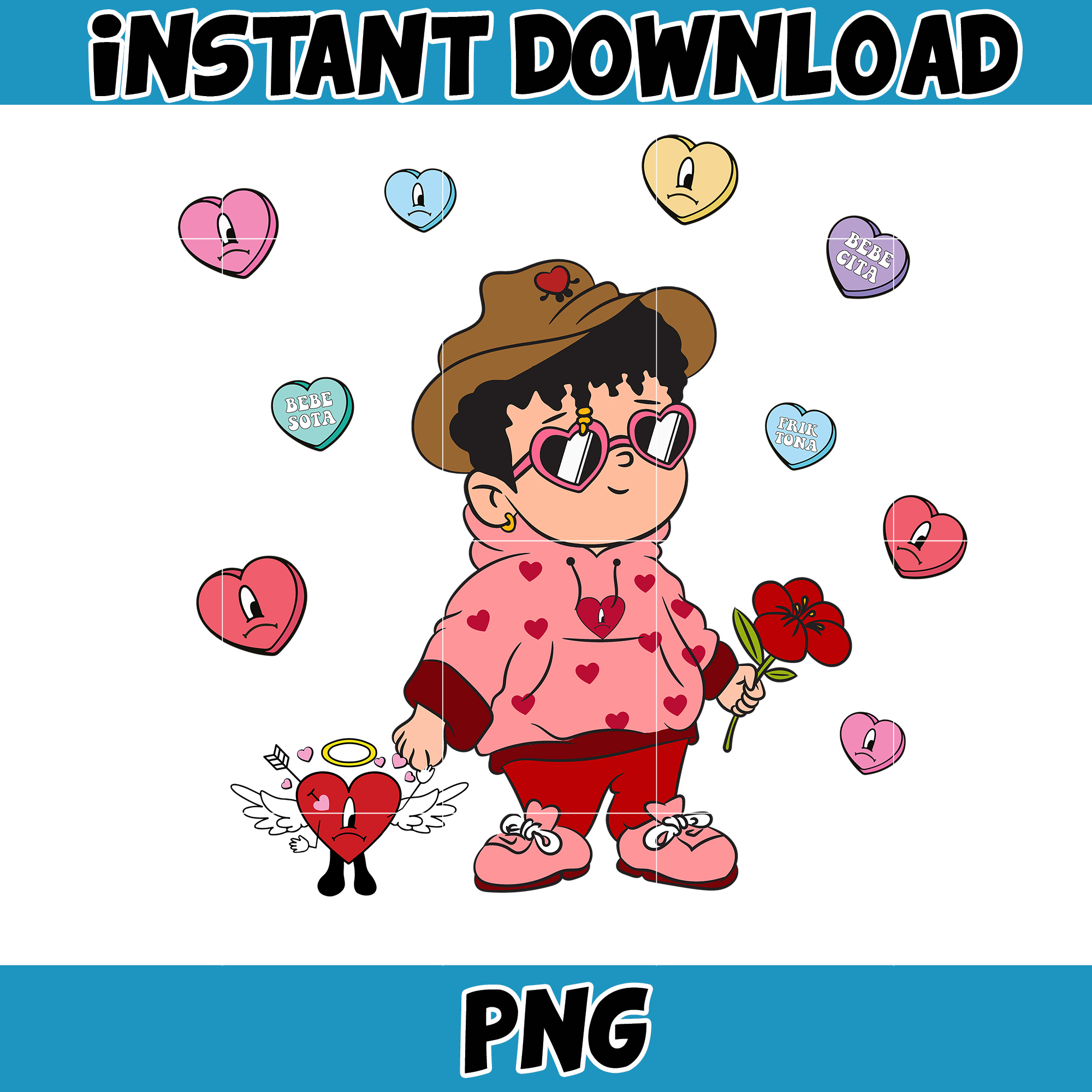 Bad Bunny Valentines Day Png, Benito Png, Un Valentina Sin T - Inspire ...