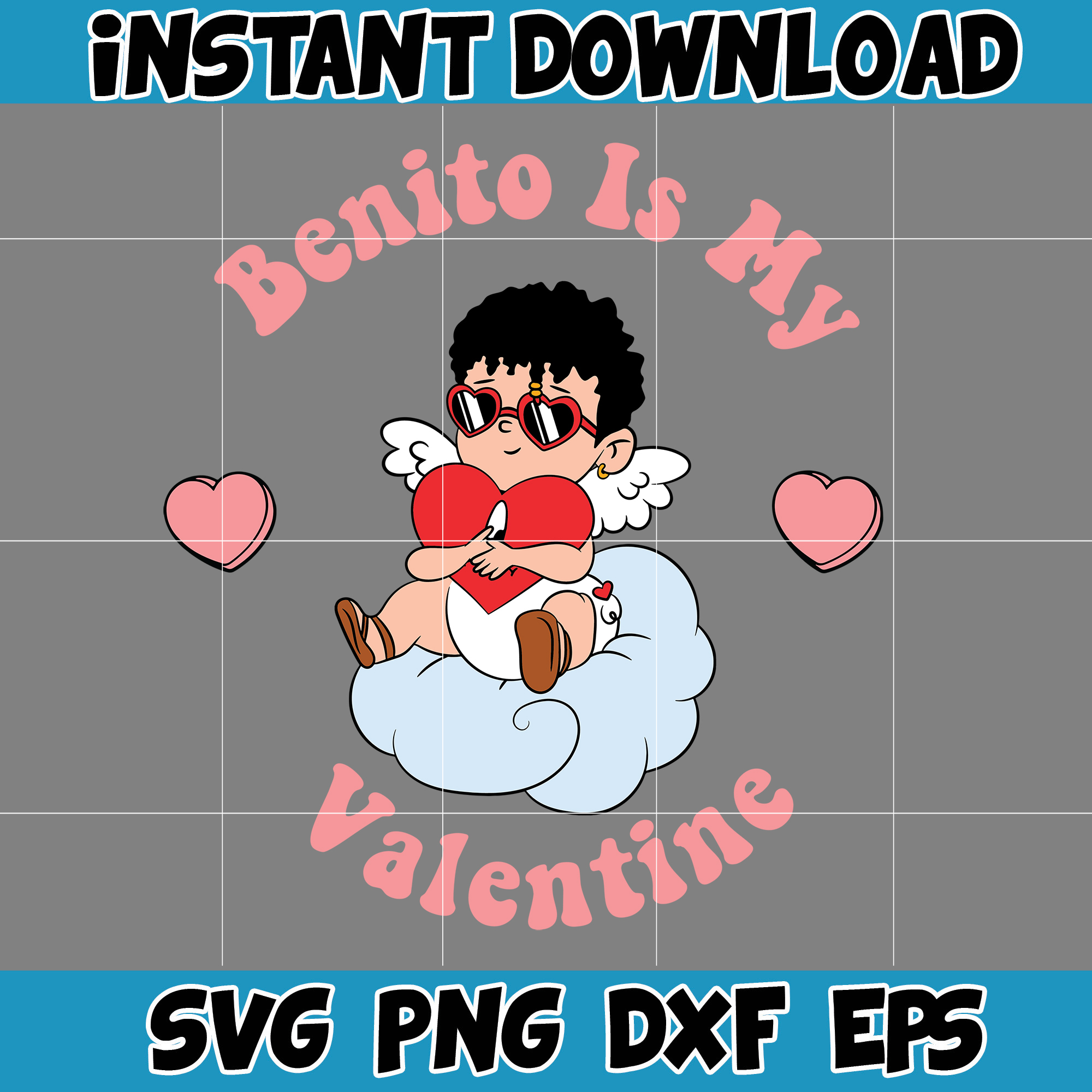 Bad Bunny Valentines Day Svg, Benito Svg, Un Valentina Sin T | Inspire ...
