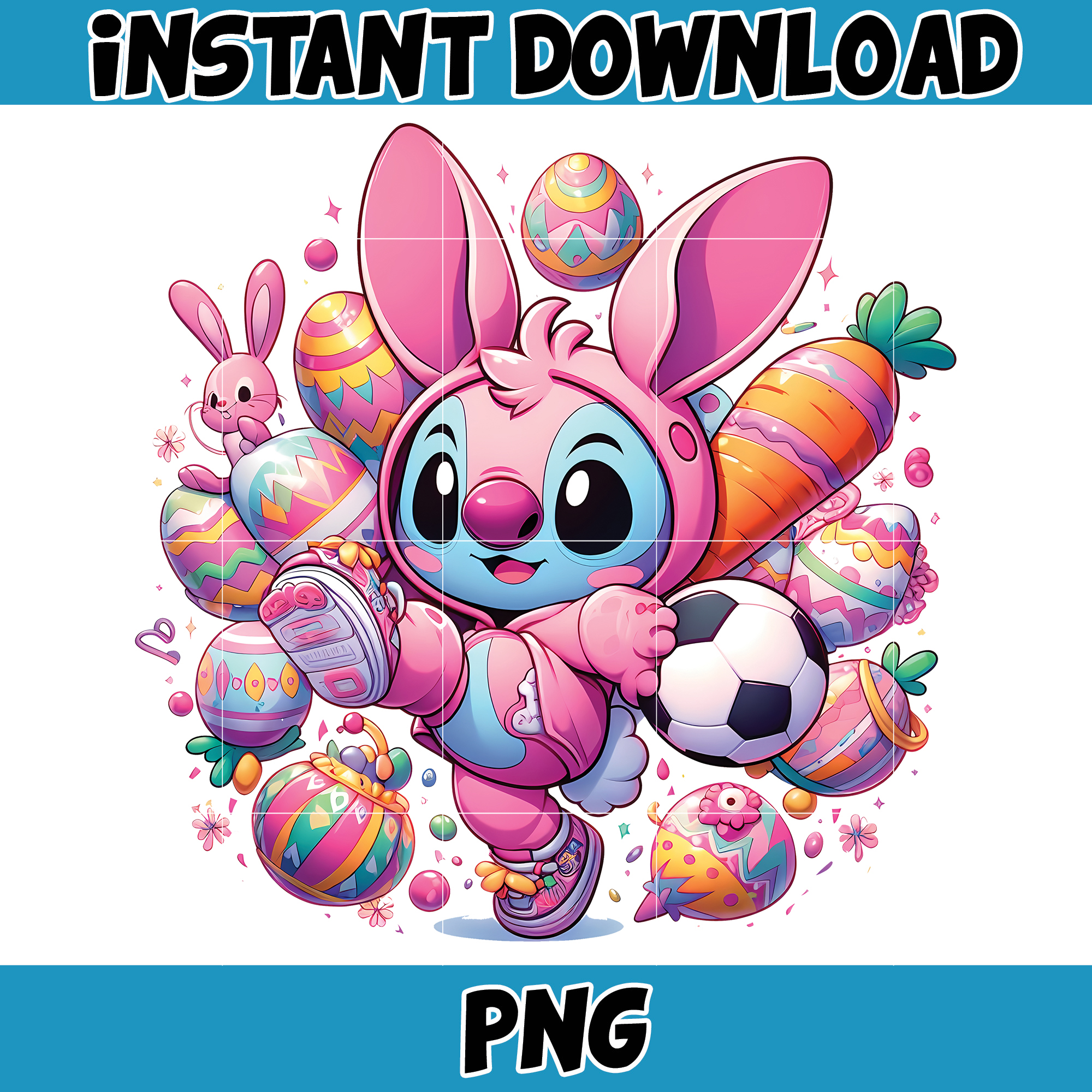 Pink Cartoon Stitch Png, Cartoon Easter Png, Stitch Easter, | Inspire ...