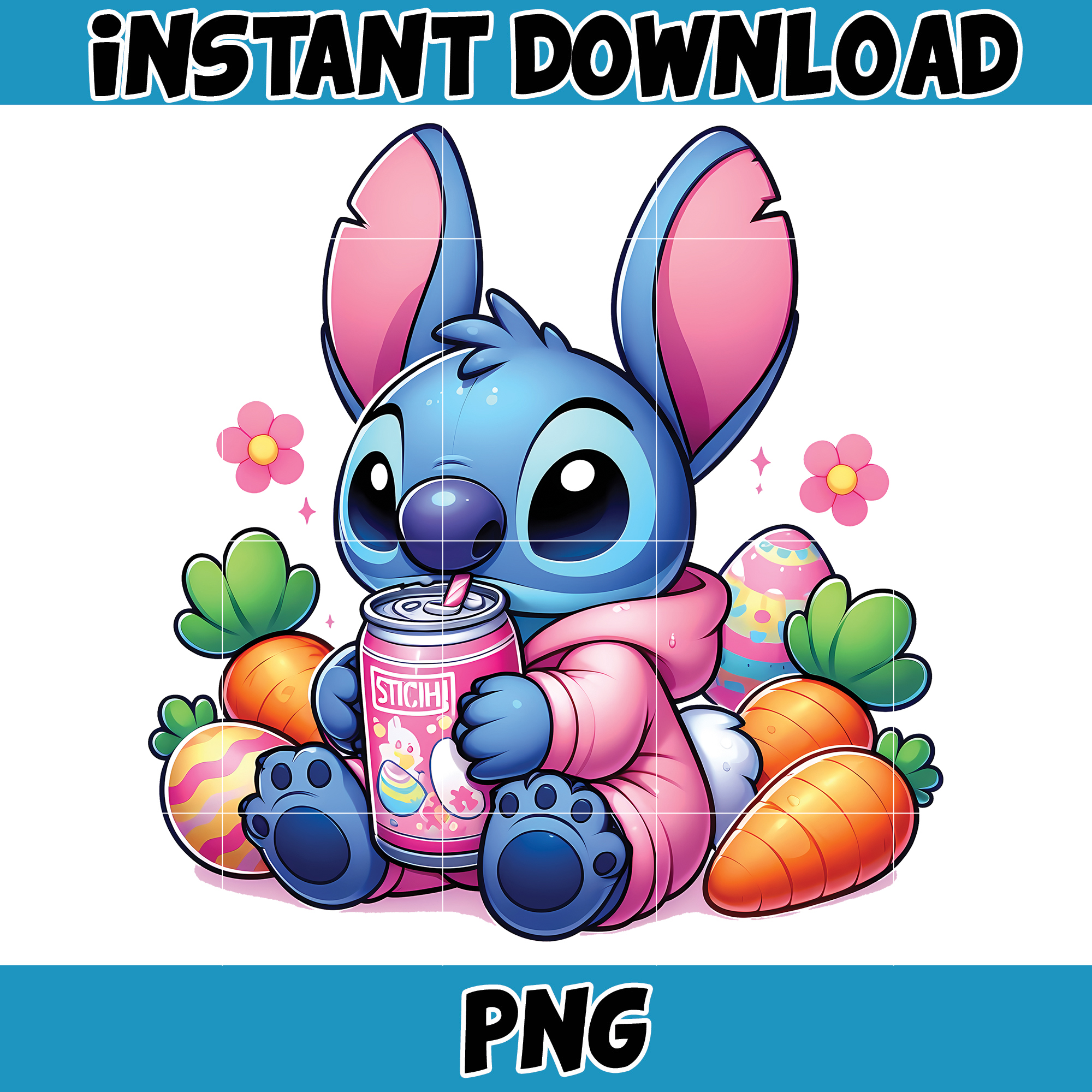 Pink Cartoon Stitch Png, Cartoon Easter Png, Stitch Easter, - Inspire ...