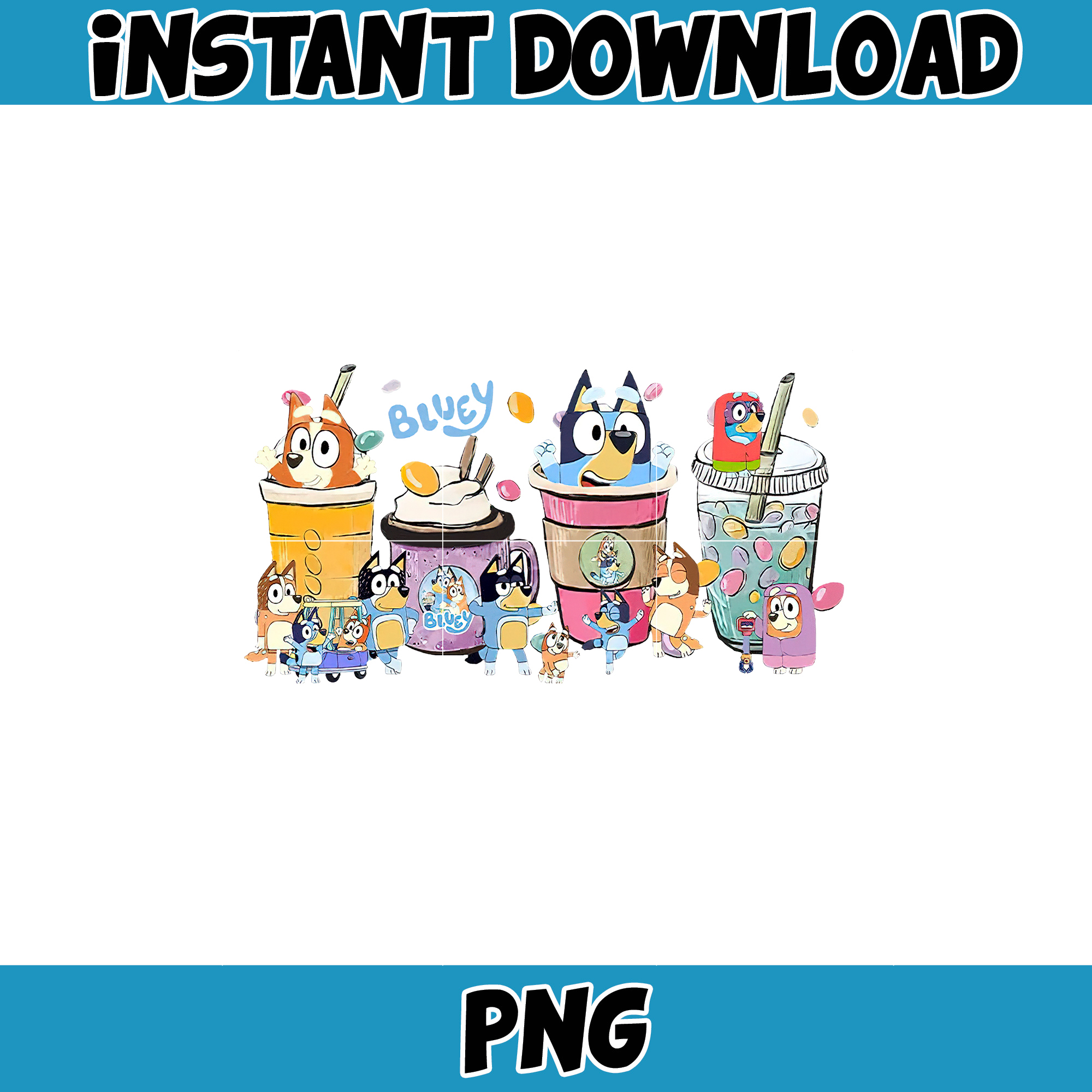 Bluey Coffee Png, Bluey Family Matching Png, Bluey Png, Blue | Inspire ...