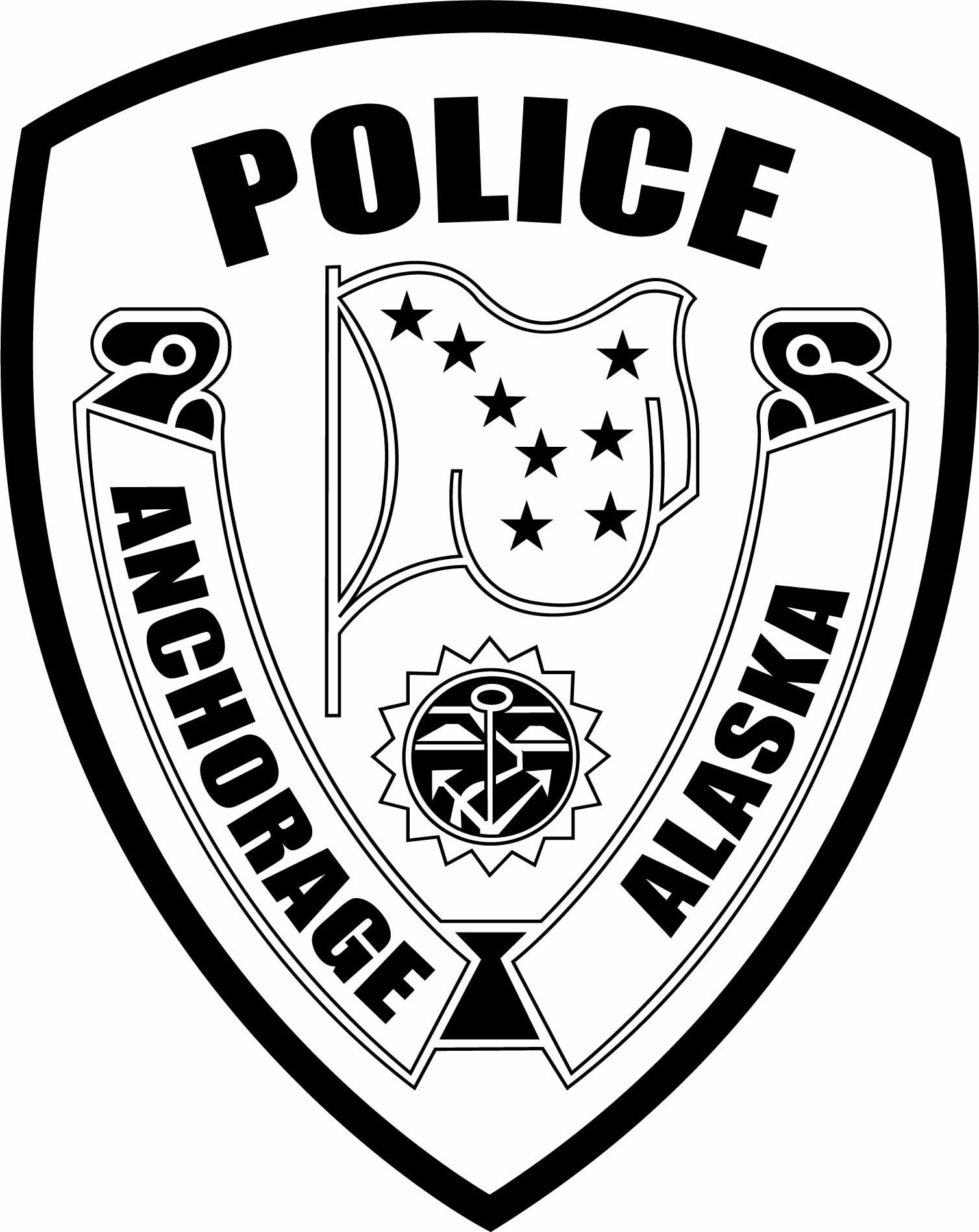 ANCHORAGE POLICE DEPARTMENT PATCH VECTOR FILE Black white ve | Inspire ...