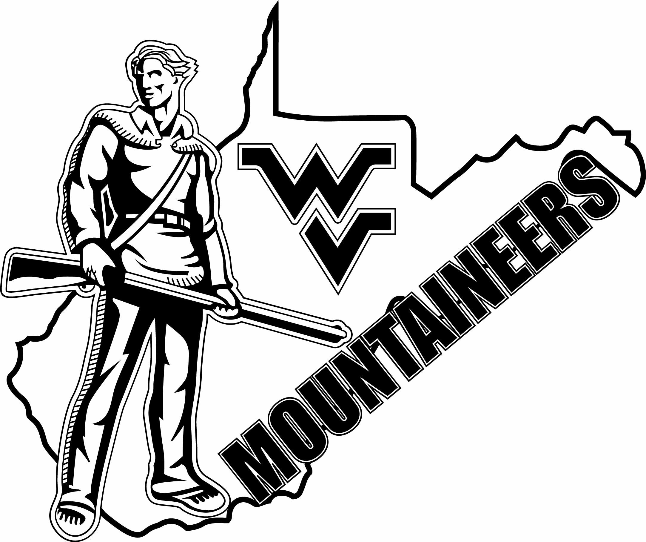 MOUNTAINEERS VECTOR FILE Black white vector outline or line - Inspire ...