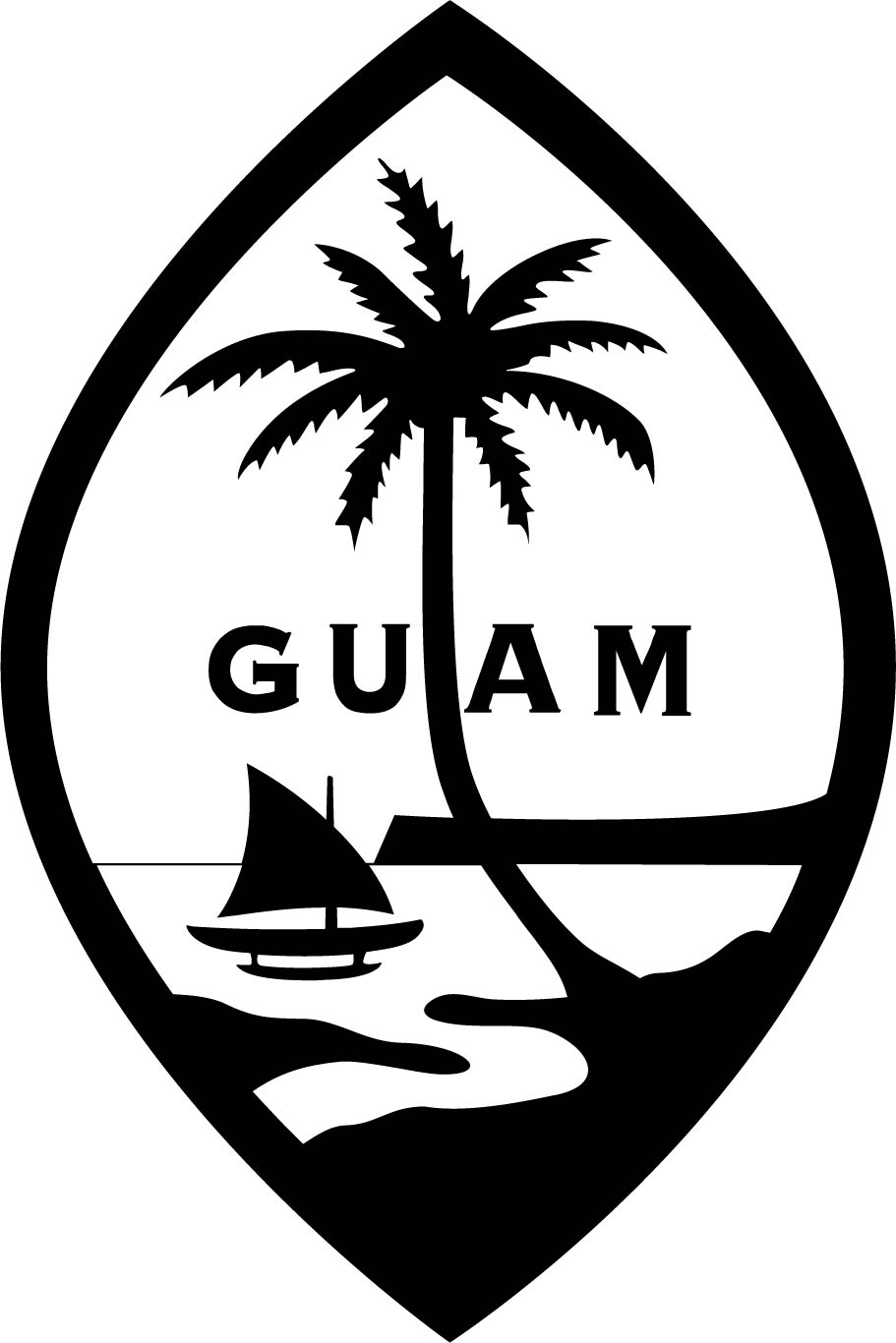 Seal of Guam vector file Black white vector outline or line | Inspire ...