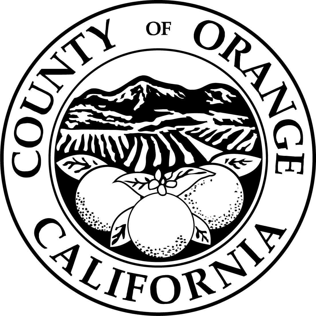 Orange County,California badge vector file Black white vecto | Inspire ...