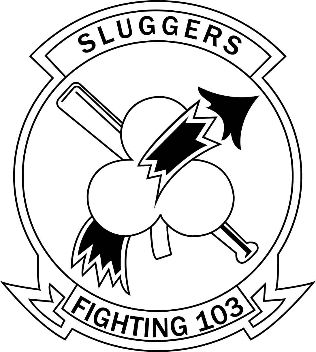 U.S NAVY FIGHTER SQUADRON VF-103 PATCH VECTOR FILE Black whi | Inspire ...