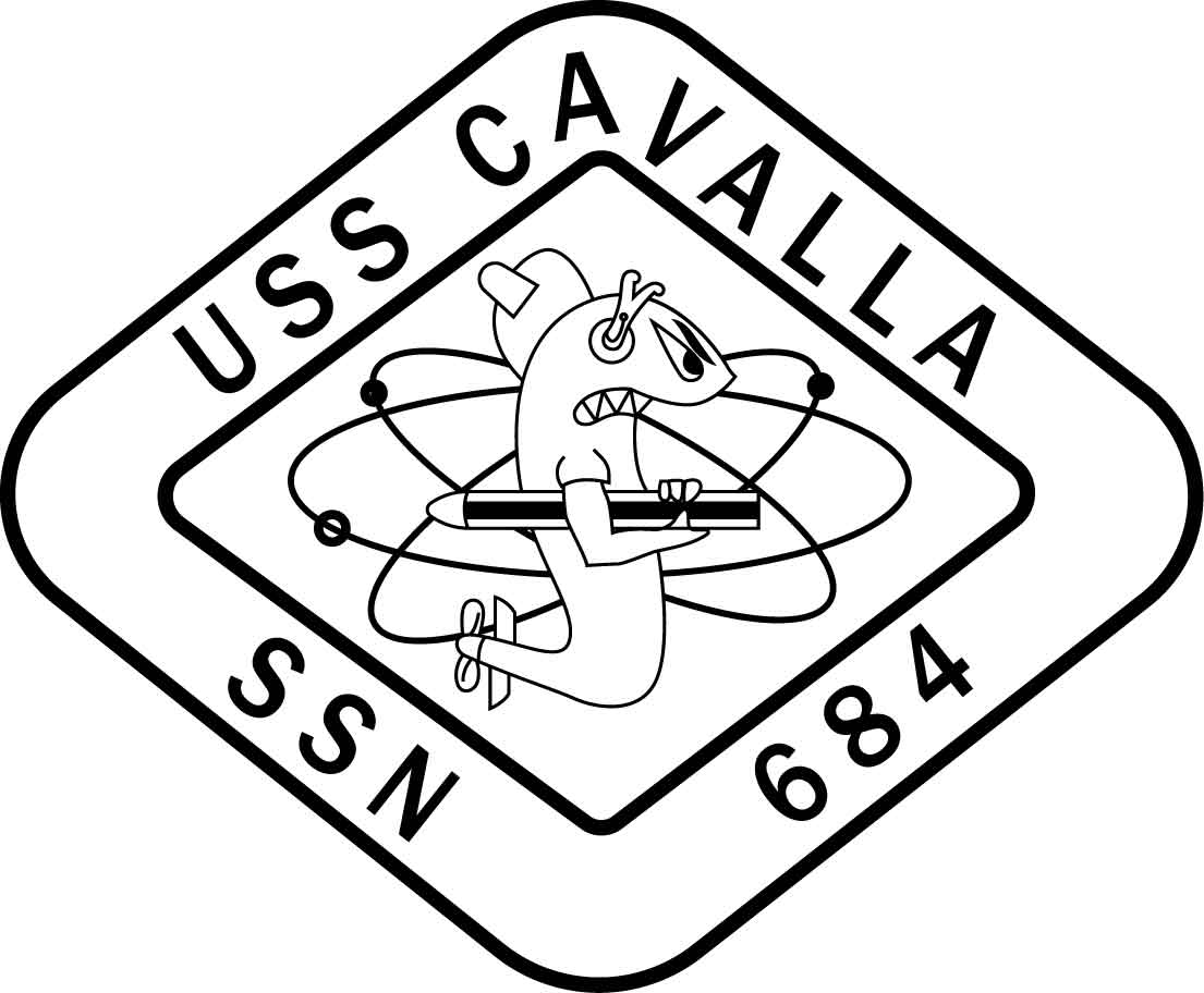 USS CAVALLA SSN-684 ATTACK SUBMARINE PATCH VECTOR FILE Black | Inspire ...