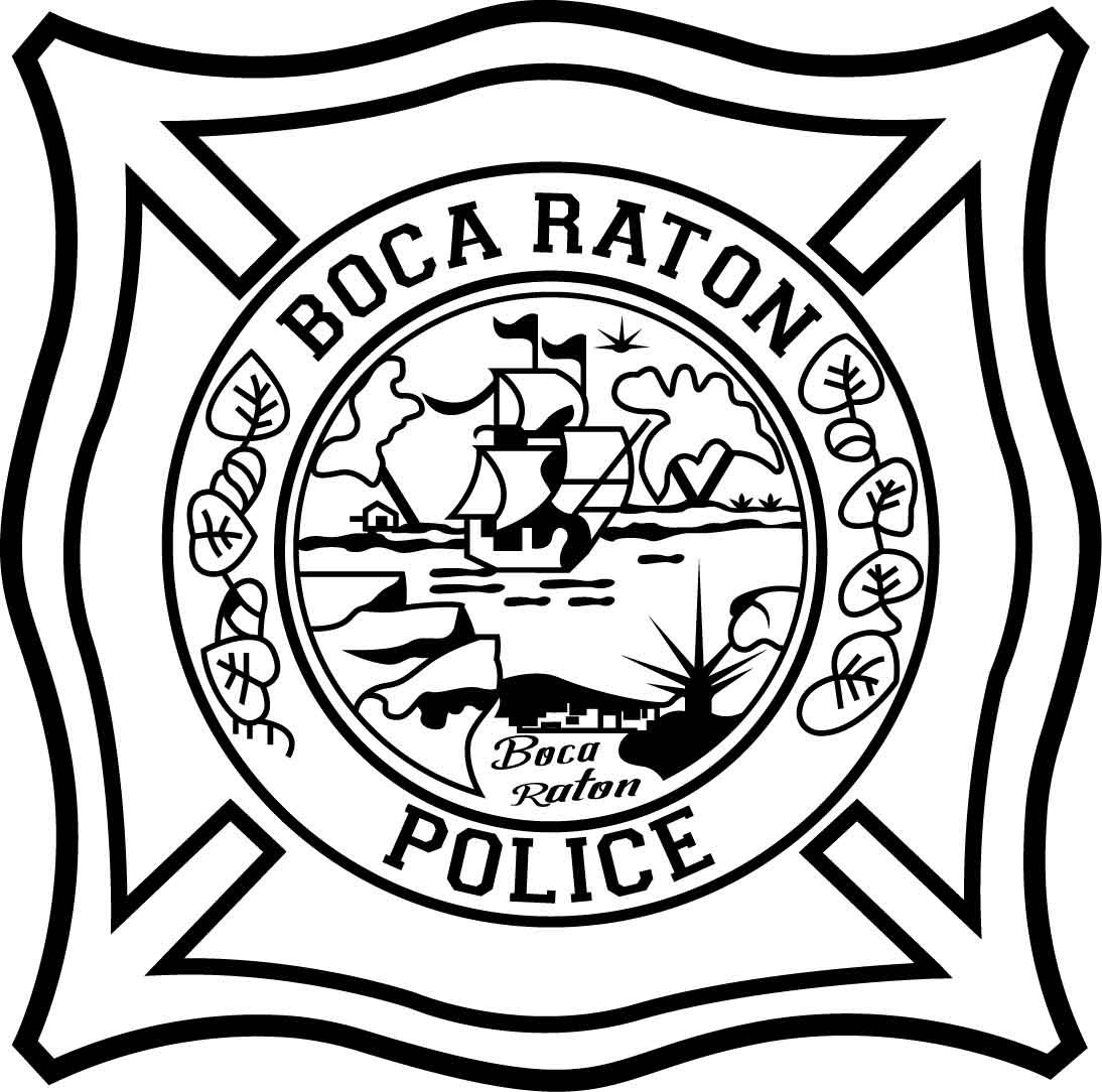 BOCA RATON FL POLICE PATCH VECTOR FILE Black white vector ou | Inspire ...