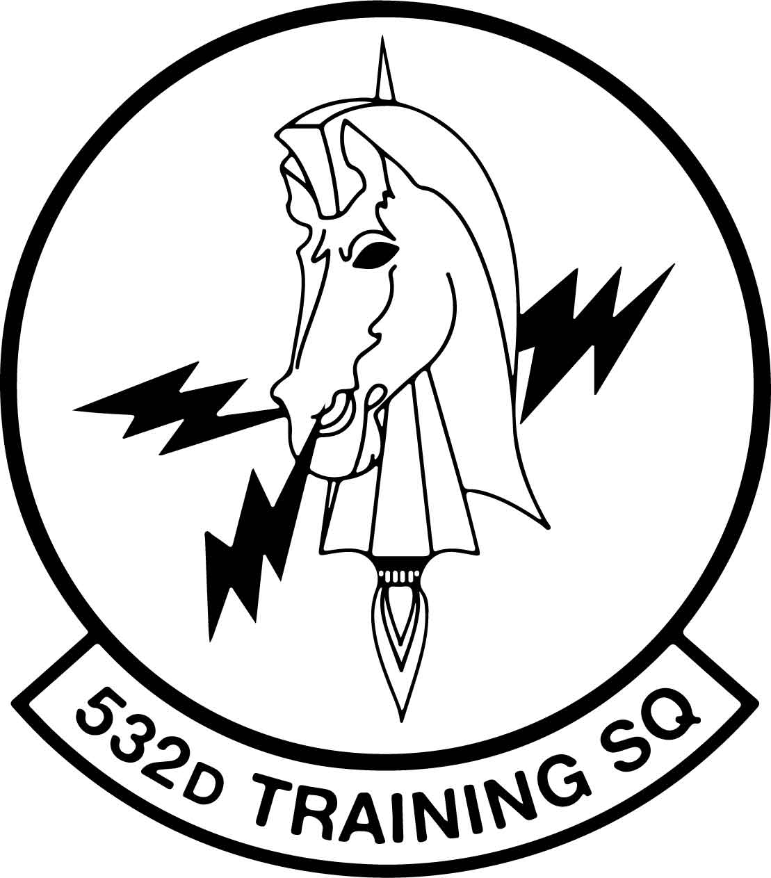 airforce 532d Training Sq PATCH VECTOR FILE Black white vect | Inspire ...