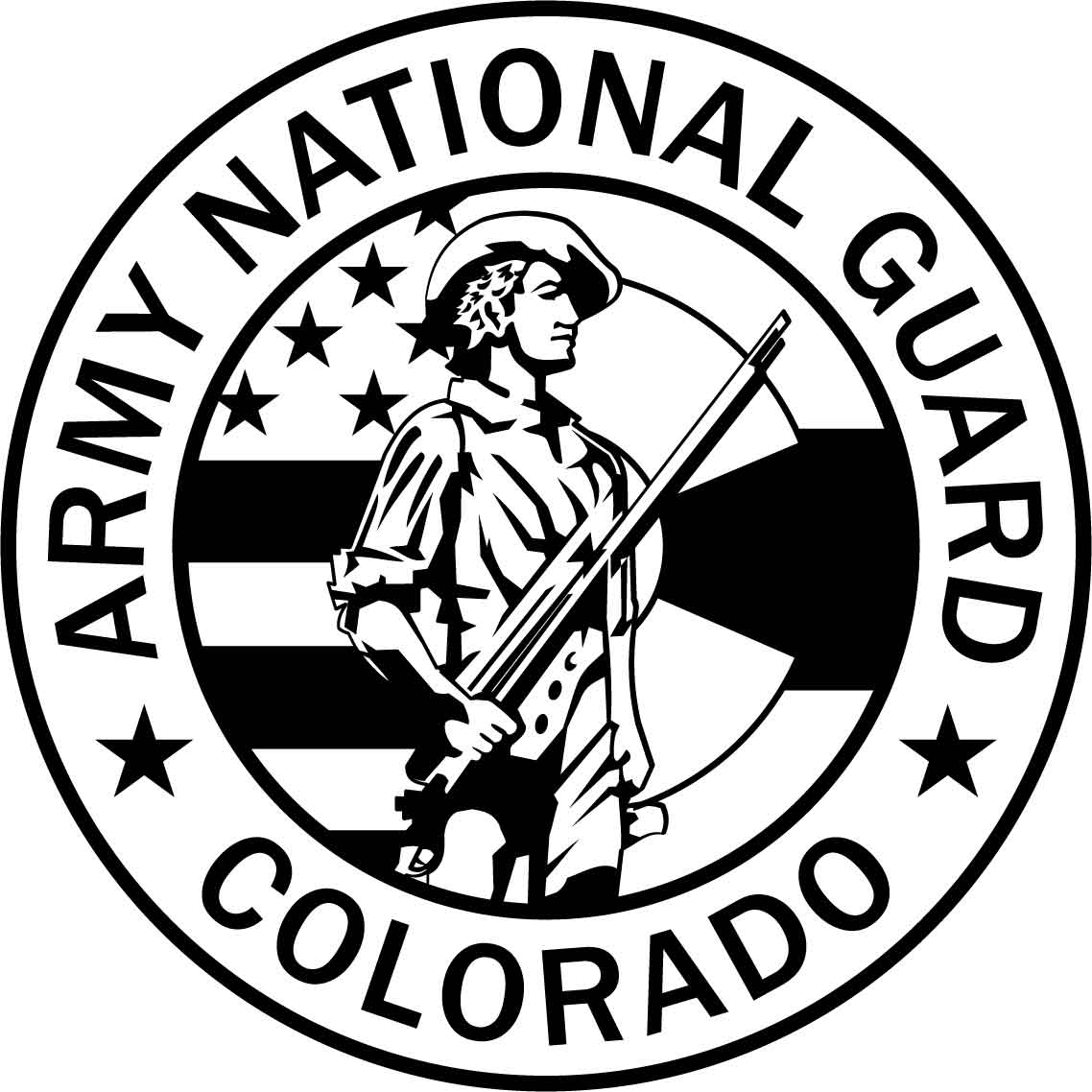 Colorado Army National Guard seal vector file Black white ve | Inspire ...