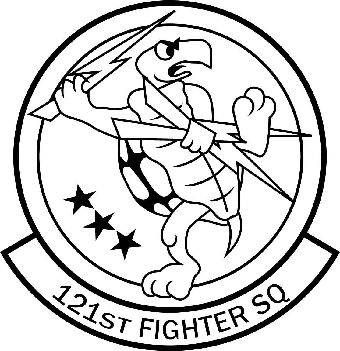 USAF 121ST FIGHTER SQUADRON AIR FORCE FS VECTOR FILE Black w | Inspire ...