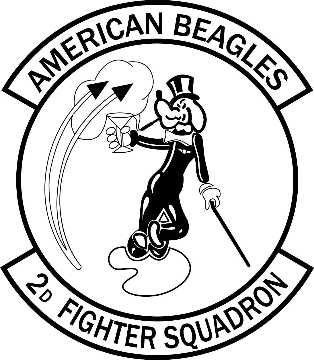 USAF 2D FIGHTER SQUADRON AIR FORCE 2nd fs VECTOR FILE Black | Inspire ...