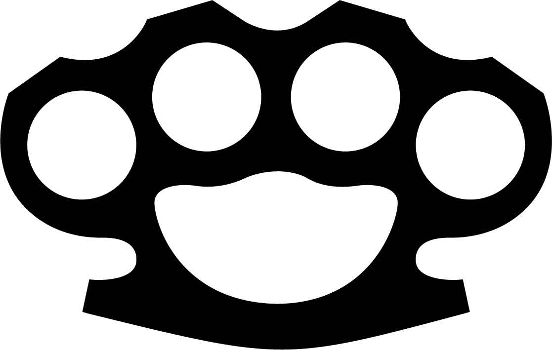 BRASS KNUCKLES VECTOR FILE Black white vector outline or lin | Inspire ...