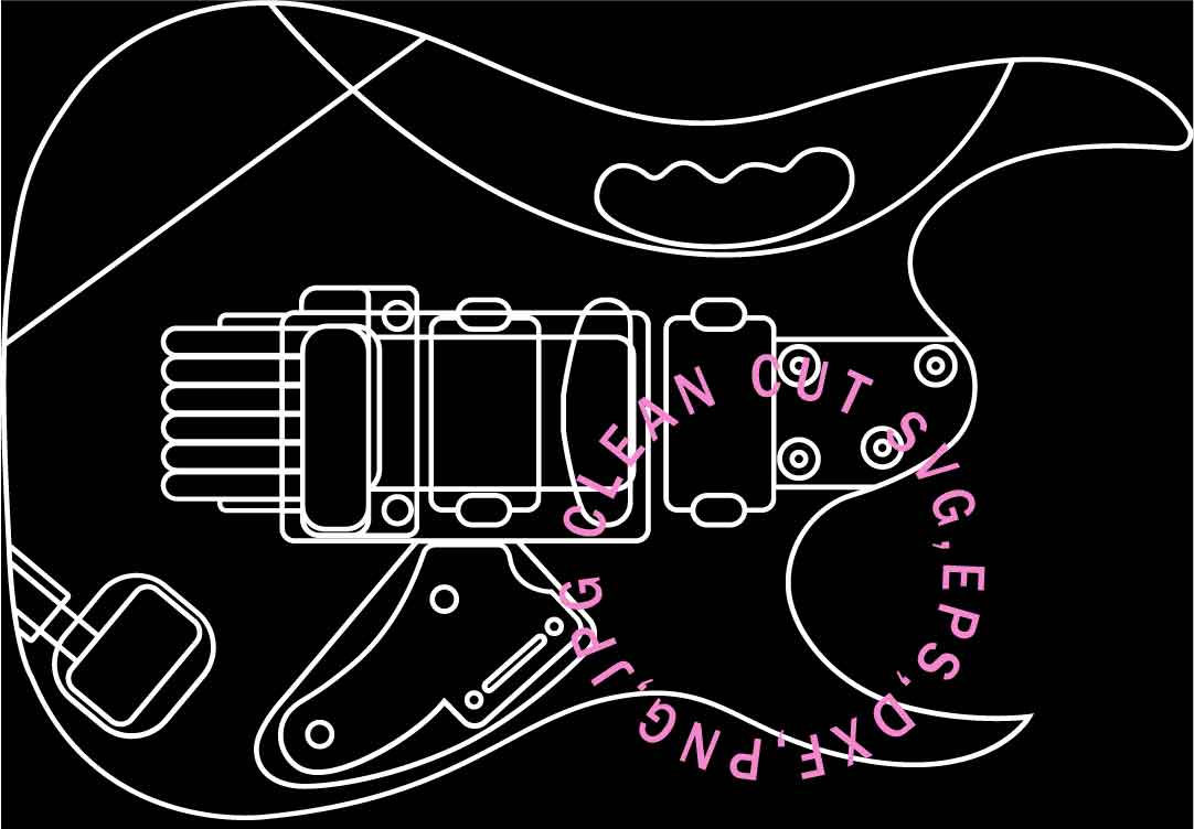 IBANEZ JEM GUITAR BODY LINE ART VECTOR FILE Black white vect - Inspire ...