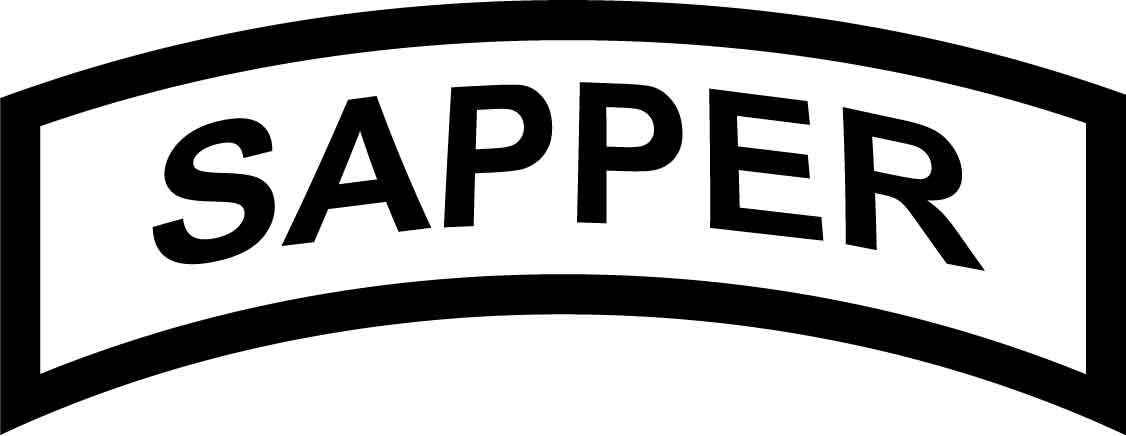 us army sapper tab vector file Black white vector outline or | Inspire ...