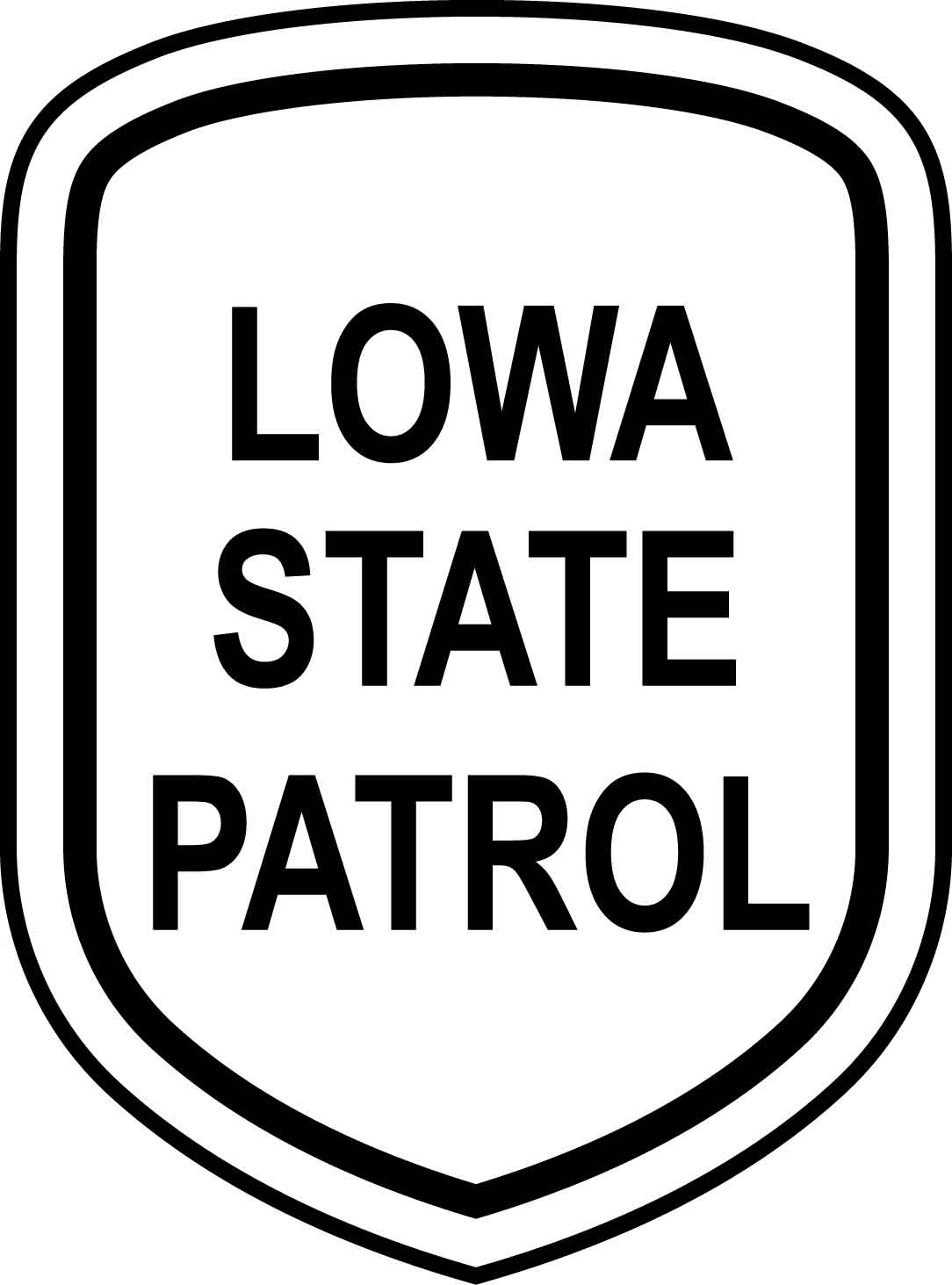 LOWA STATE PATROL PATCH VECTOR FILE Black white vector outli | Inspire ...