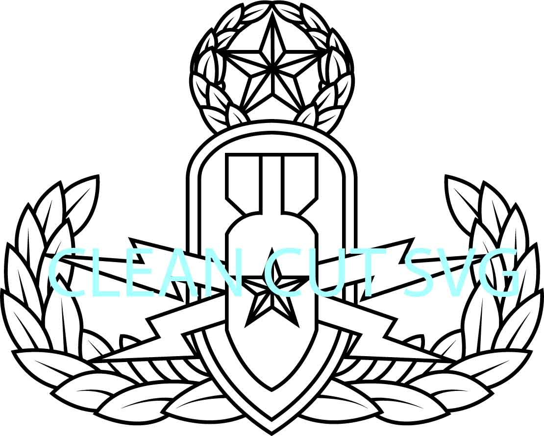 US Army Master Explosive Ordnance Disposal Badge Vector File | Inspire ...