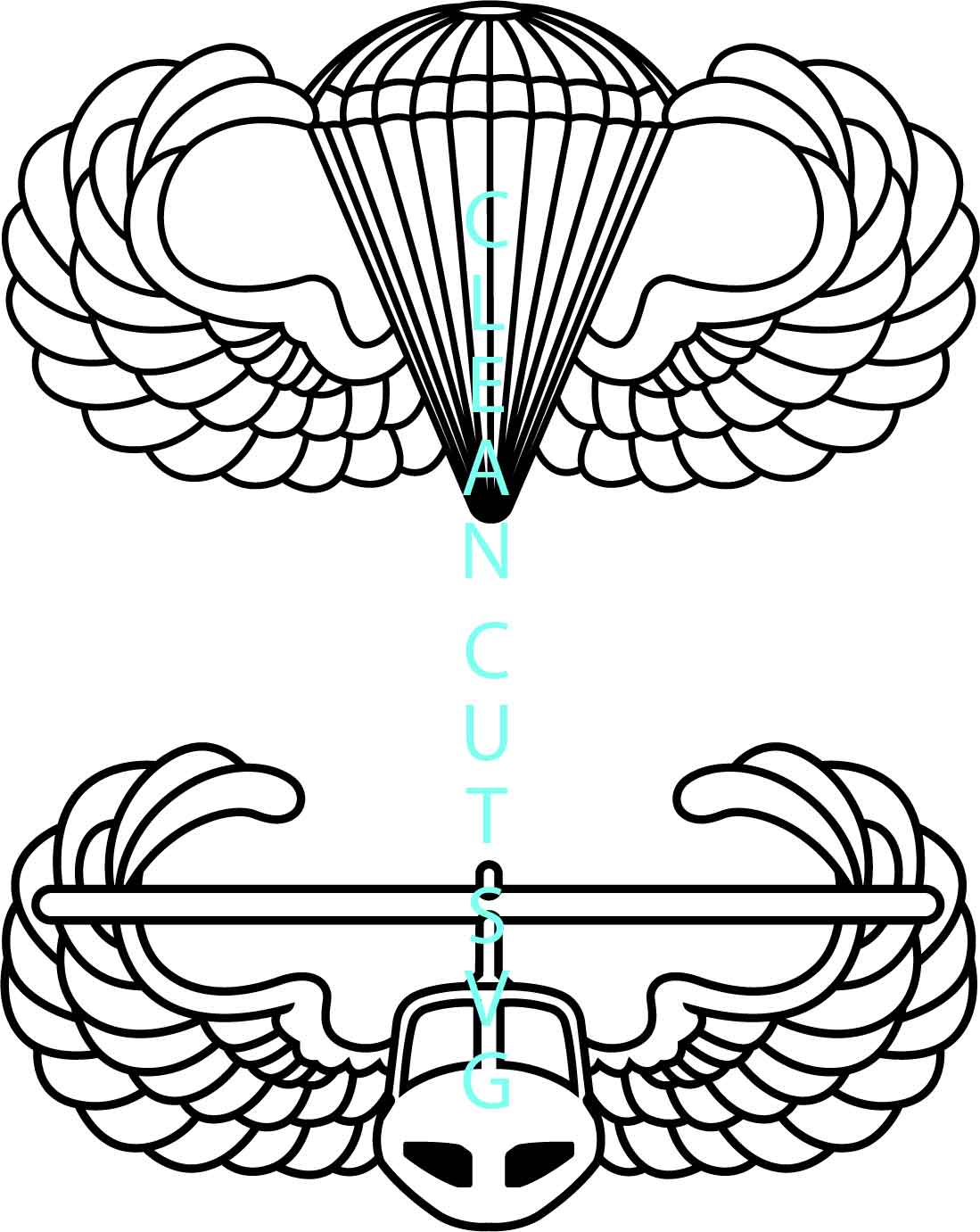 US Army Parachutist and Air Assault Badges Stacked Vector Fi | Inspire ...