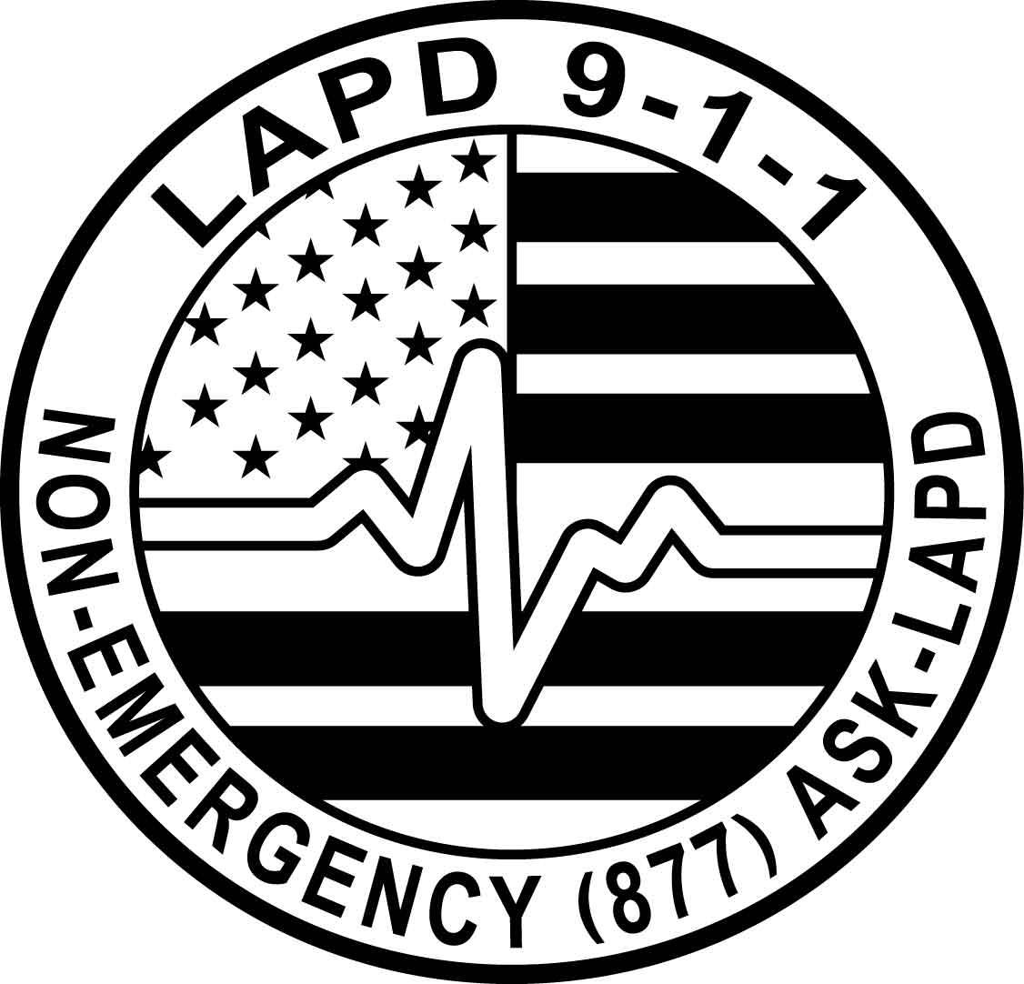 LAPD DIS PATCH VECTOR FILE Black white vector outline or lin | Inspire ...
