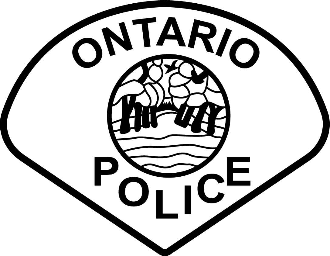 ONTARIO POLICE PATCH VECTOR FILE Black white vector outline | Inspire ...