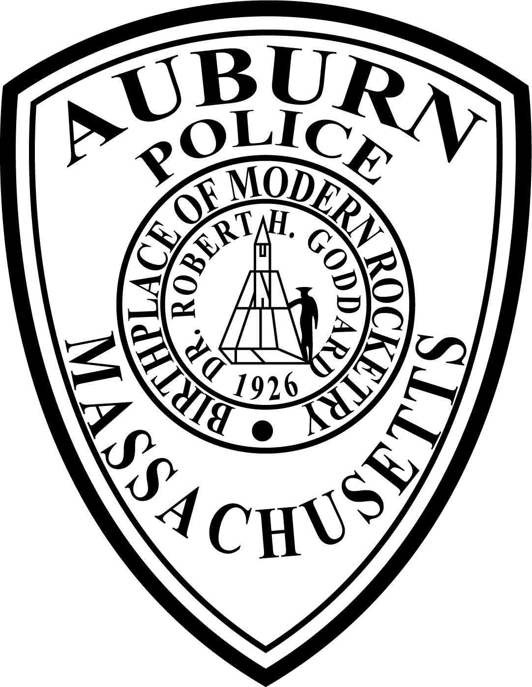AUBURN MASSACHUSETTS POLICE PATCH VECTOR FILE Black white ve | Inspire ...
