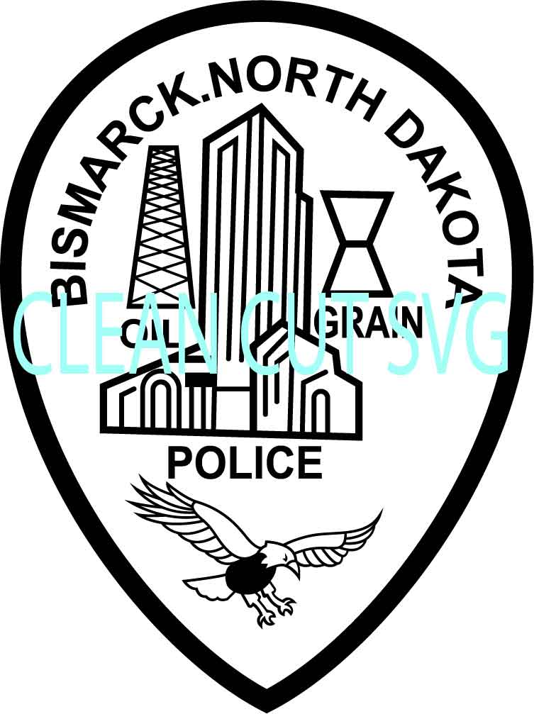 USA NORTH DAKOTA Bismarck police PATCH VECTOR FILE Black whi | Inspire ...