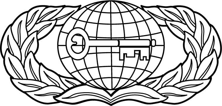 United States Air Force Intelligence Badge vector file Black | Inspire ...
