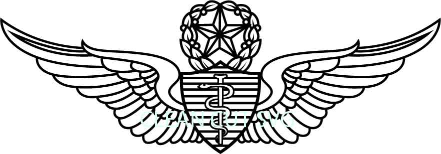 US ARMY MASTER FLIGHT SURGEON BADGE VECTOR FILE Black white | Inspire ...