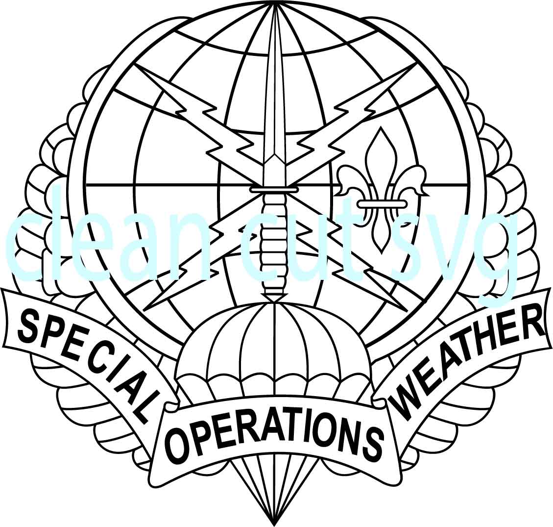 Special Operations Weather insignia vector file Black white | Inspire ...