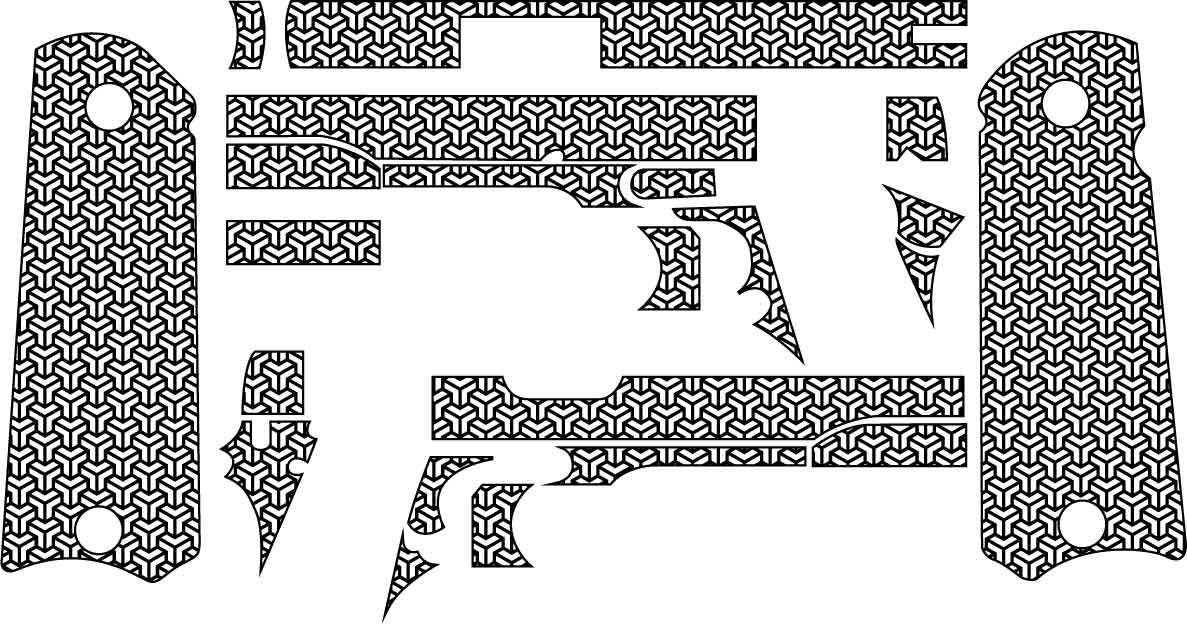 COLT 1911 DESIGN 2 GUN TEMPLATE VECTOR FILE Black white vect | Inspire ...