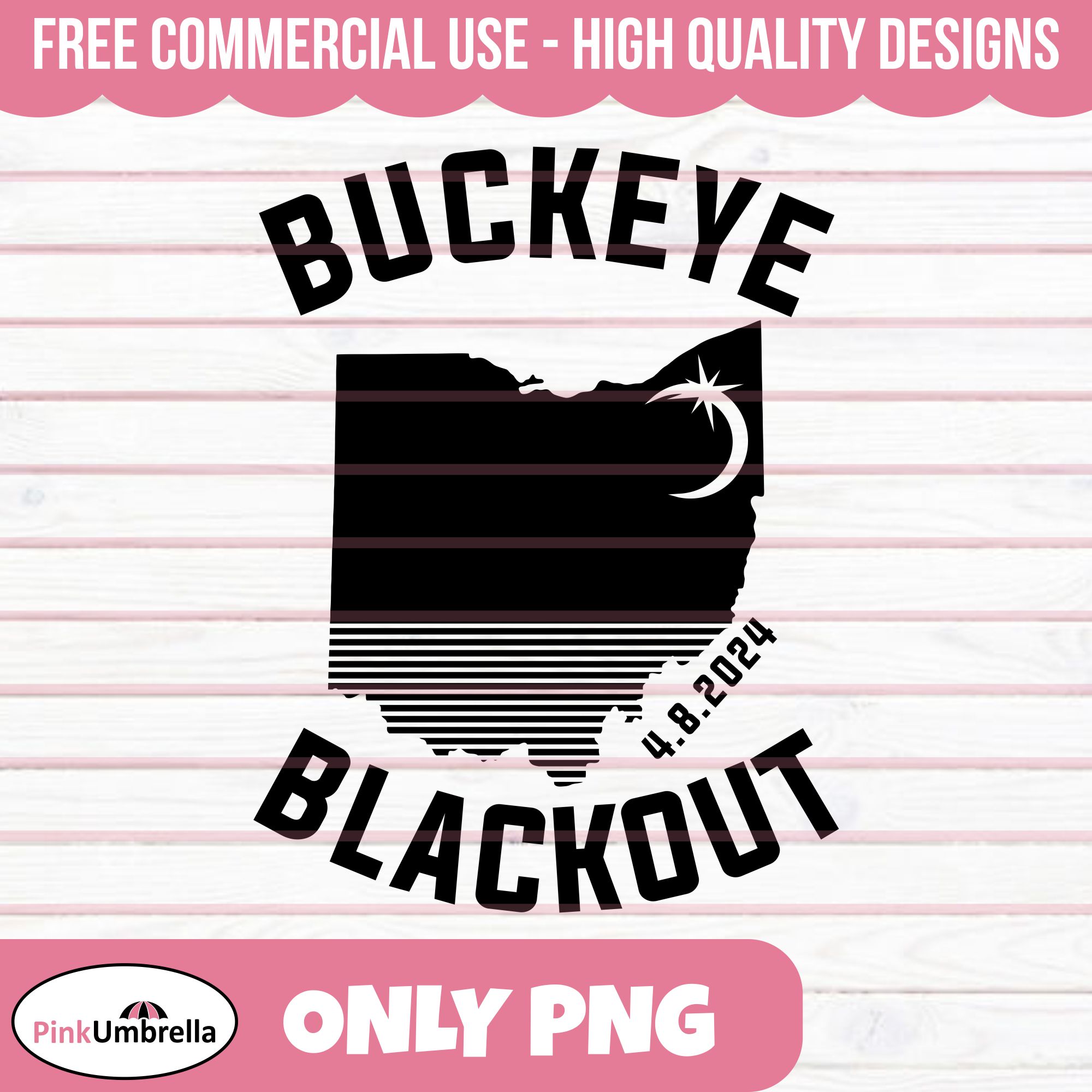 Ohio Total Solar Eclipse 2024 Png, Eclipse Souvenir Png, Apr - Inspire ...