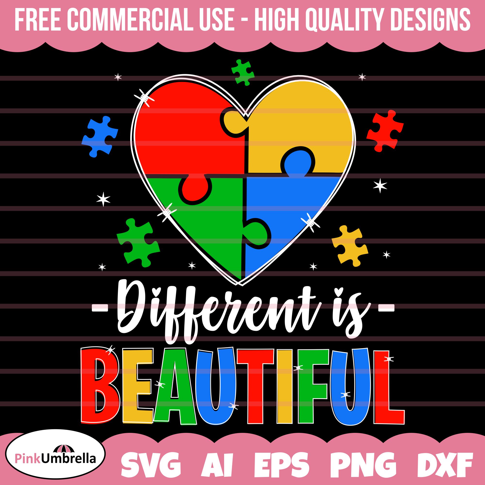 Different is beautiful Autism Svg png, Autism Awareness Svg, - Inspire ...