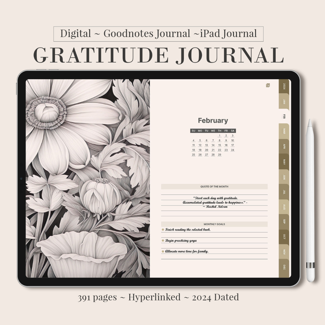 2024 Digital Gratitude Journal, 2024 dated reflection gratit | Inspire ...