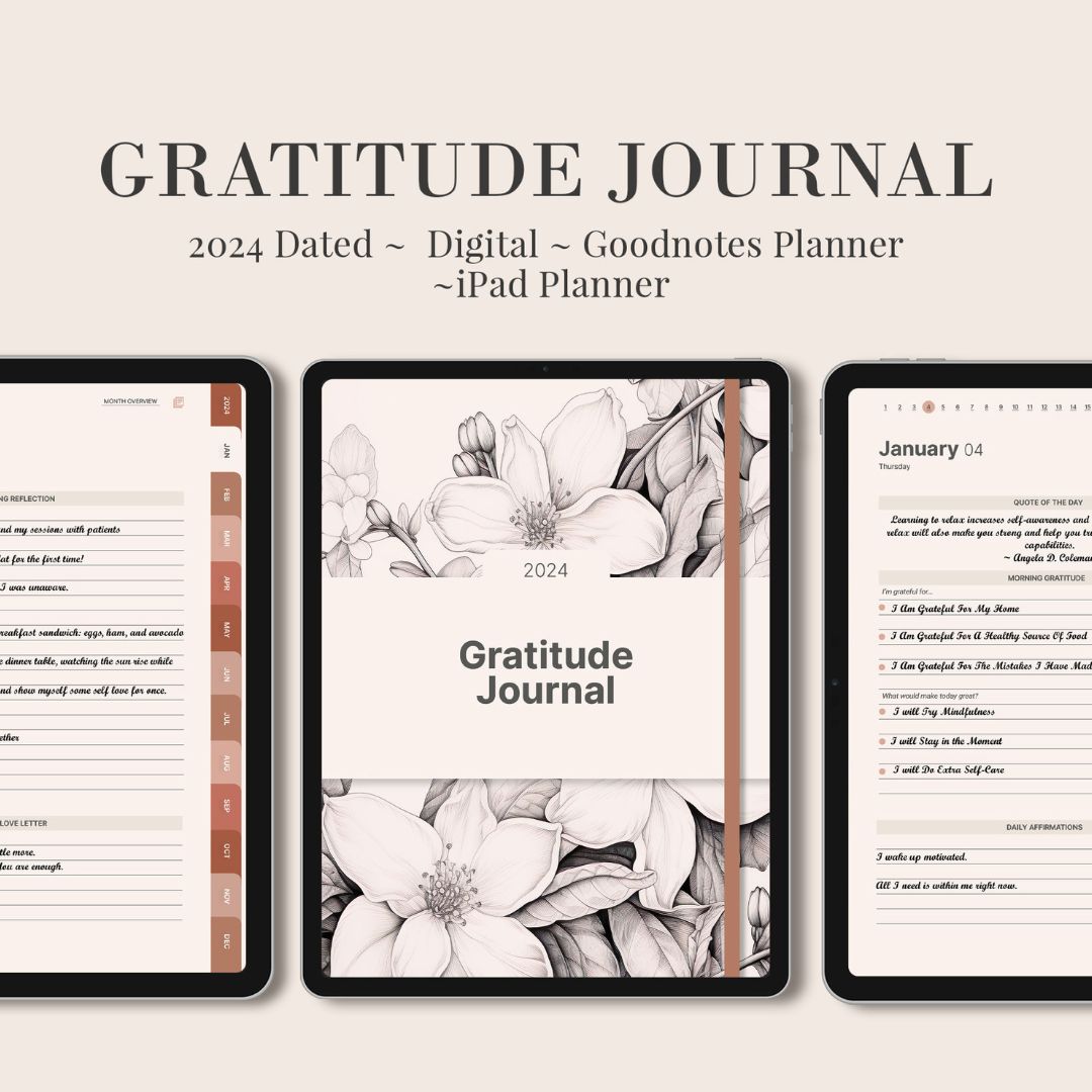 Gratitude Journal, 2024 Digital dated reflection gratitude p | Inspire ...