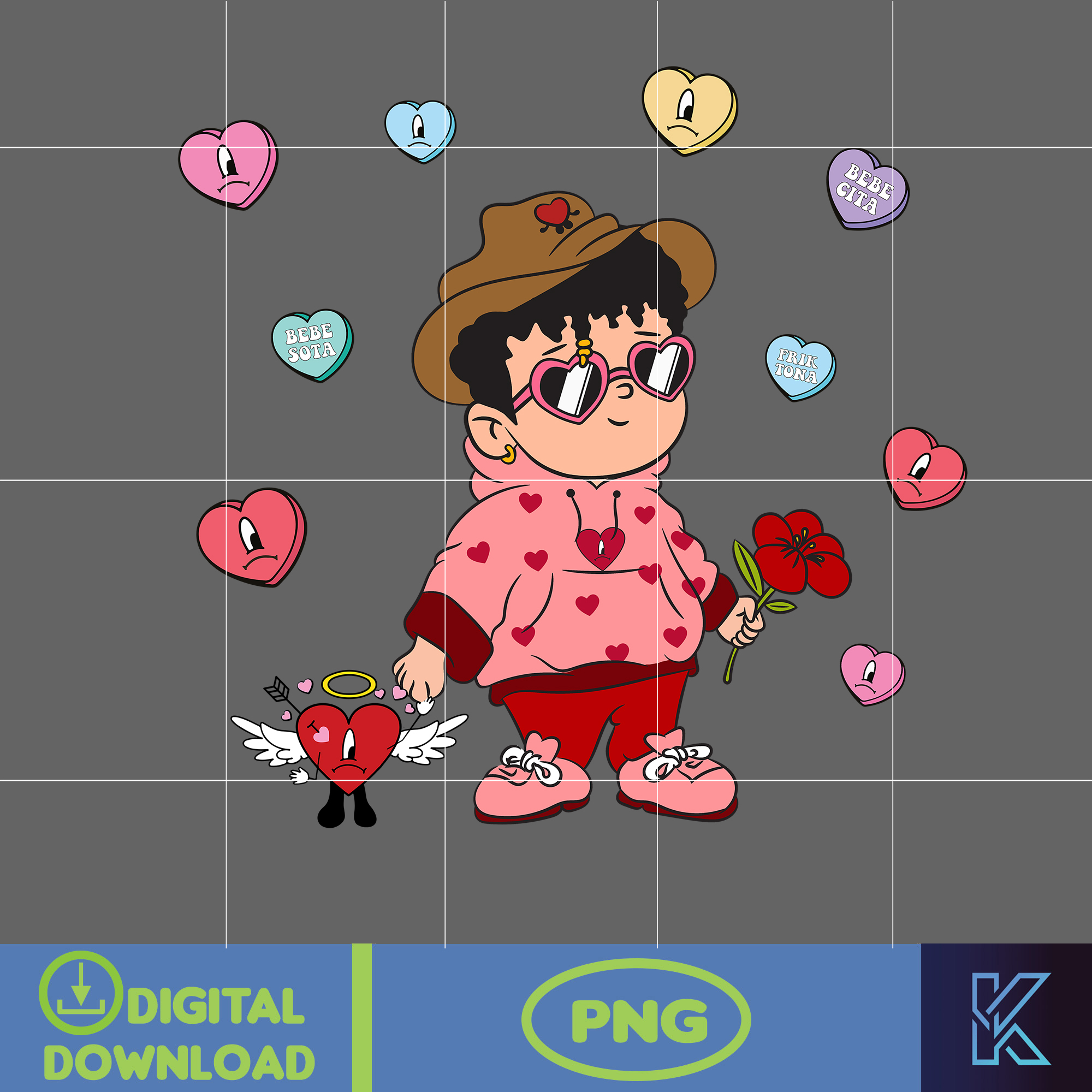 Bad Bunny Valentines Day Png, Benito Png, Un Valentina Sin T - Inspire ...