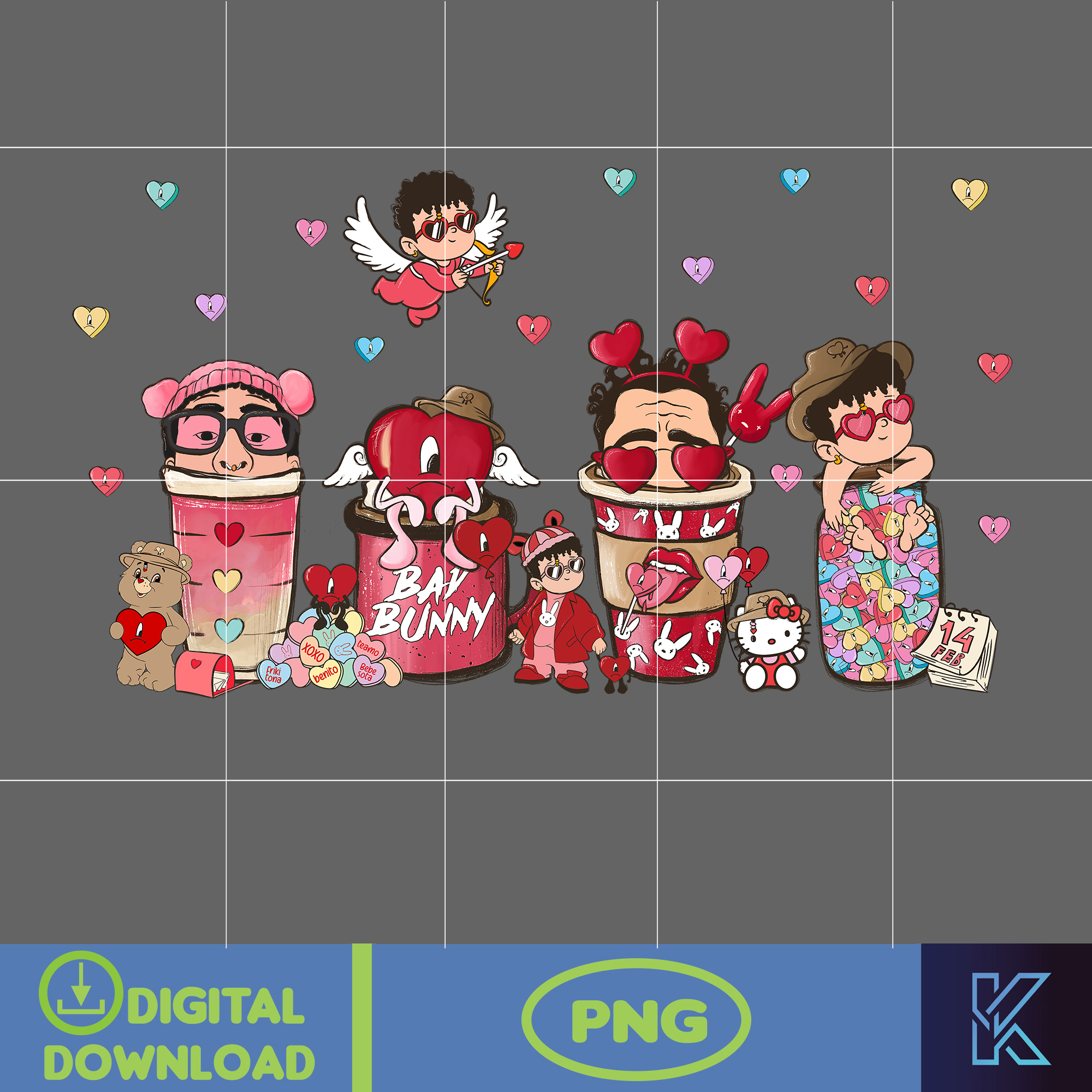 Bad Bunny Valentines Day Png, Benito Png, Un Valentina Sin T - Inspire ...