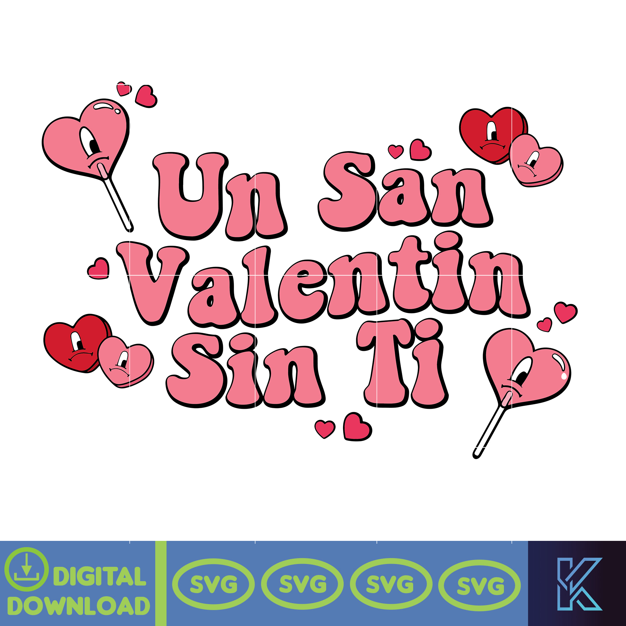 Bad Bunny Valentines Day Svg, Benito Svg, Un Valentina Sin T | Inspire ...